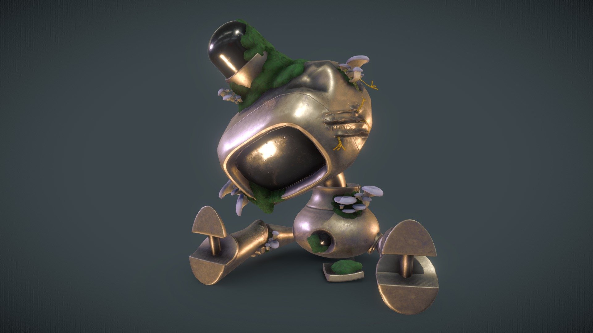 Decommissioned Overgrown Robot - 3D model by kmkeely [b00bafc] - Sketchfab