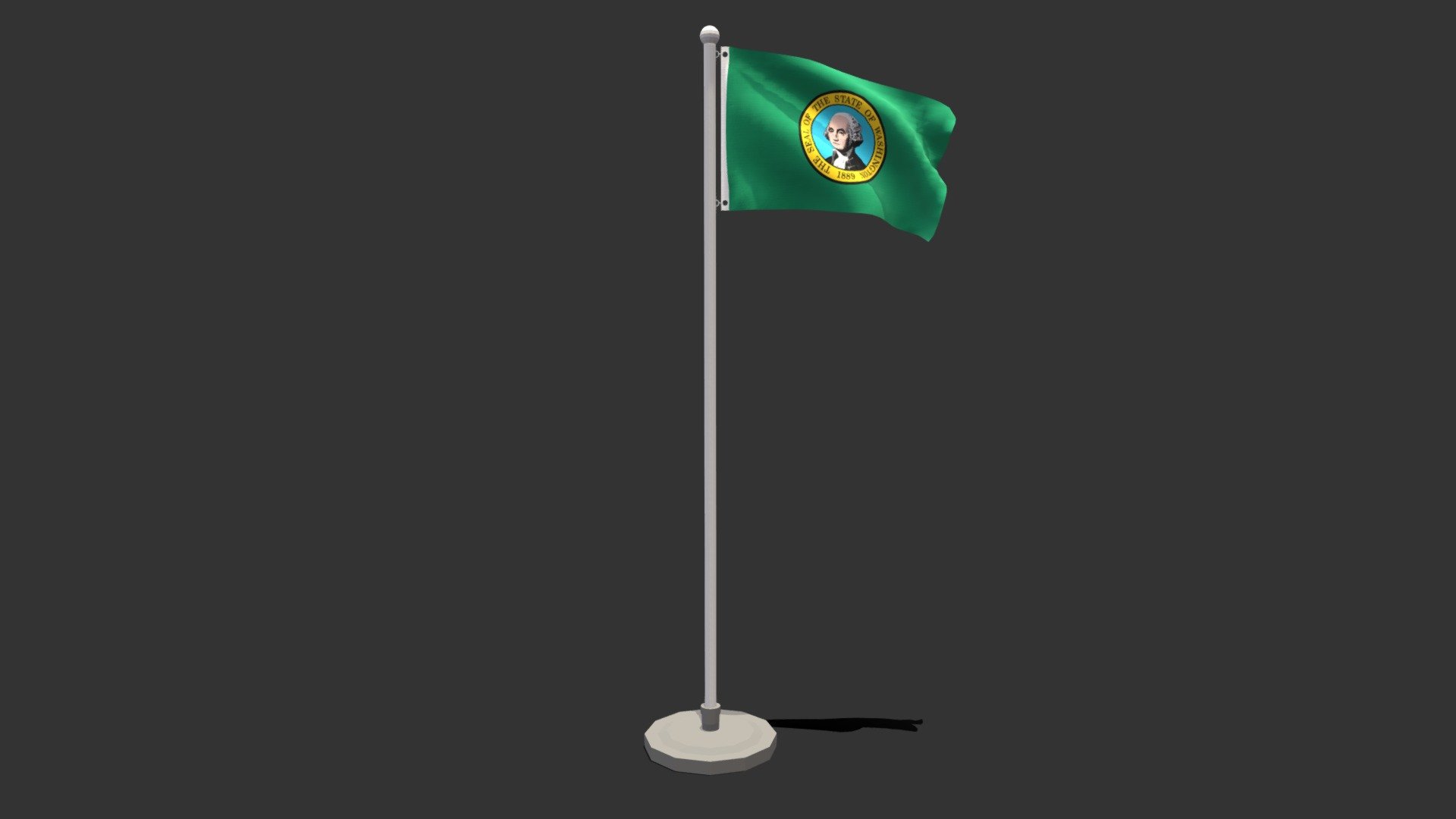 Seamless Animated Washington Flag - Buy Royalty Free 3D model by ...