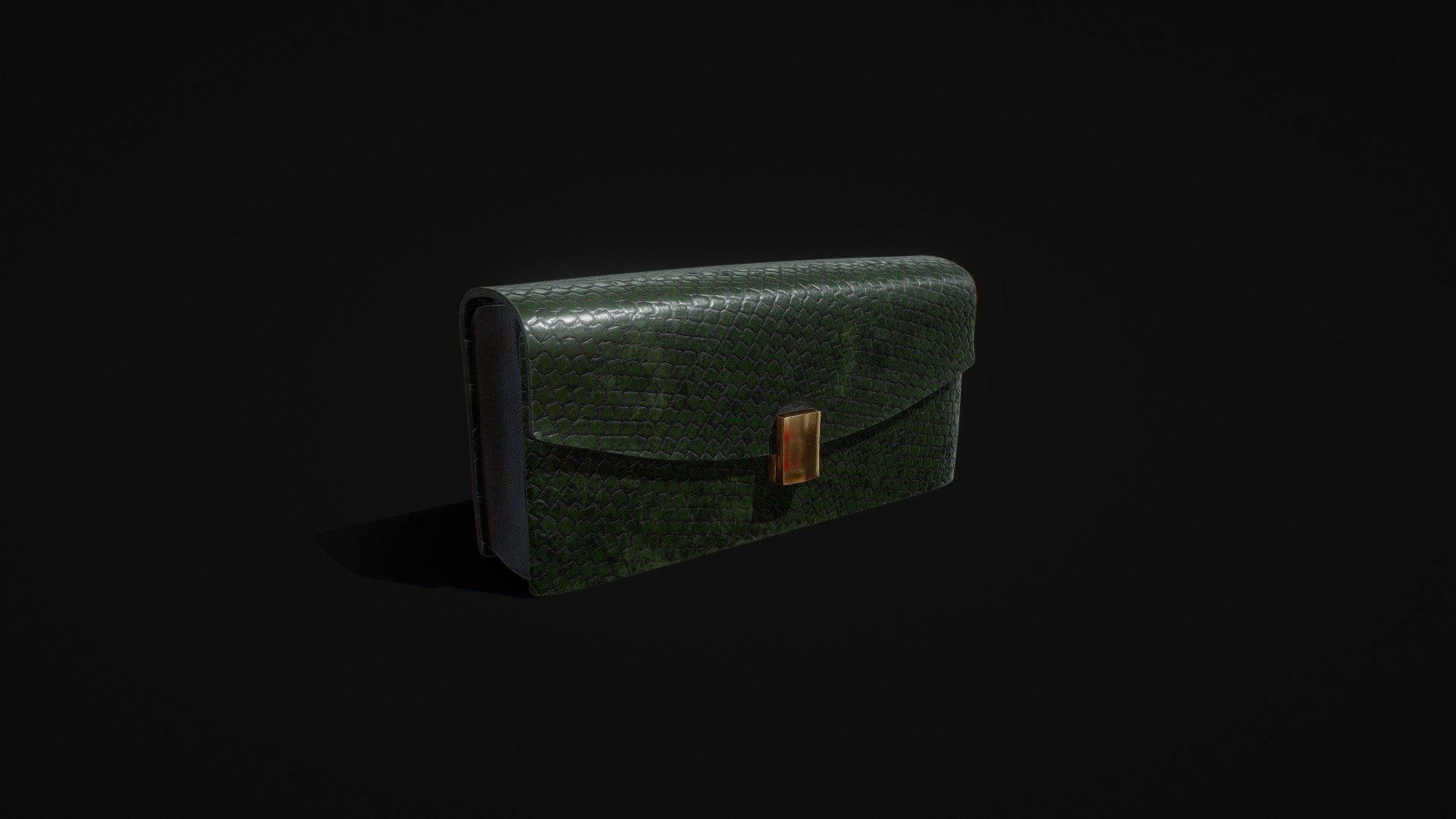 Alligator Leather Clutch Purse - Buy Royalty Free 3D model by Isaack ...