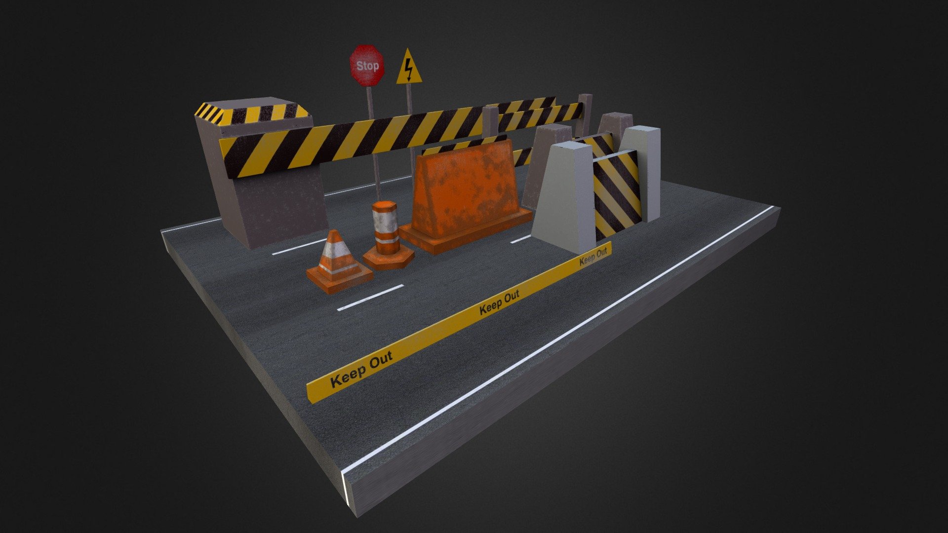 Road Props - 3D model by Adlon (@andelion) [b00f181] - Sketchfab