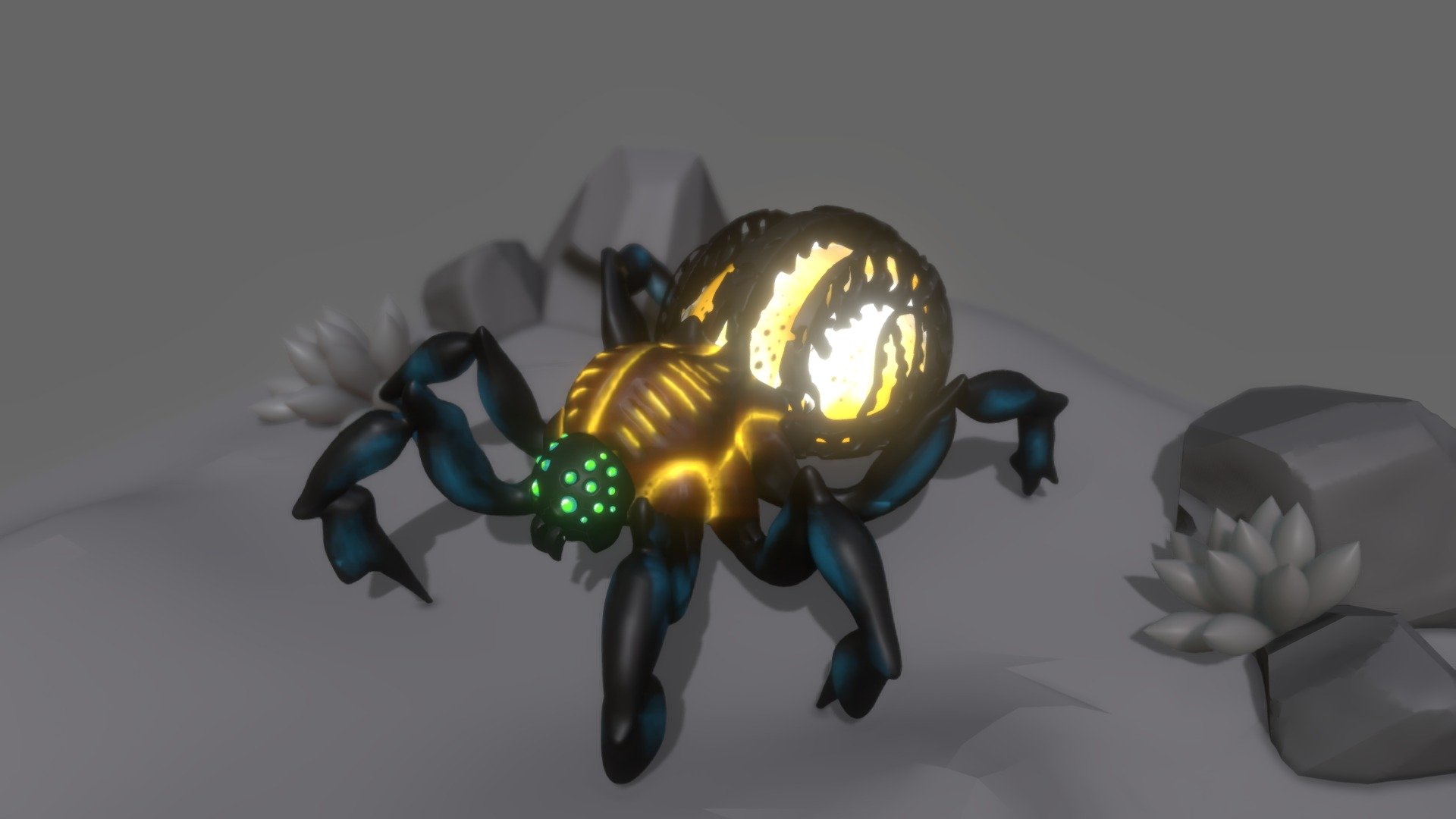 Spider glow - 3D model by Chaitanya Krishnan (@chaitanyak) [b00fc04 ...