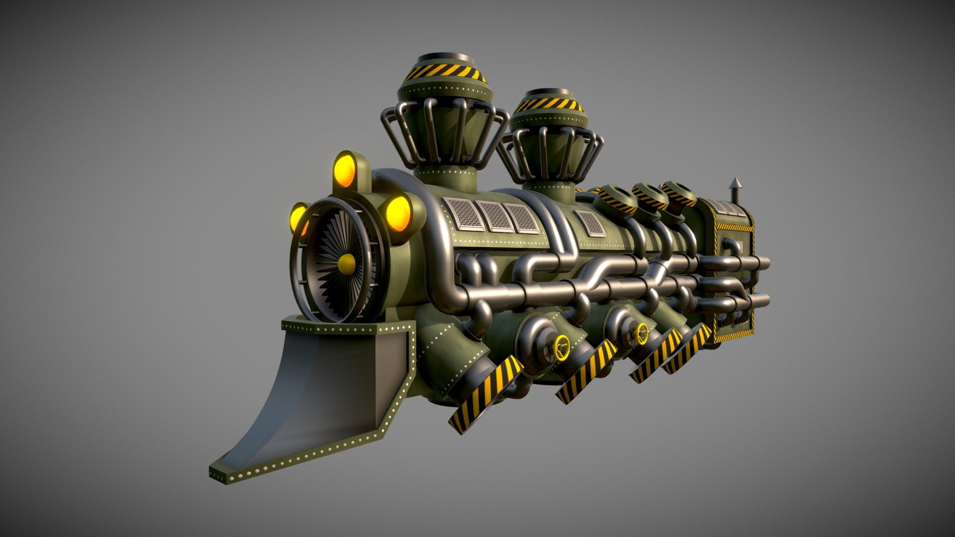 Space Western Locomotive - Download Free 3D model by AlexFB [b013d90 ...