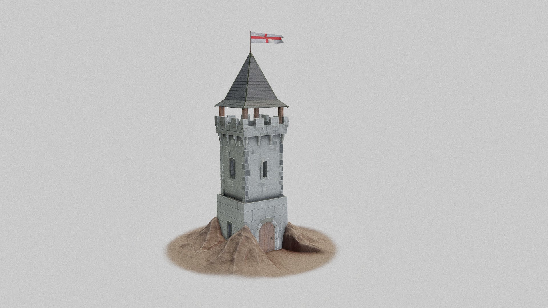 The watchtower - Download Free 3D model by karelkiers [b015150] - Sketchfab