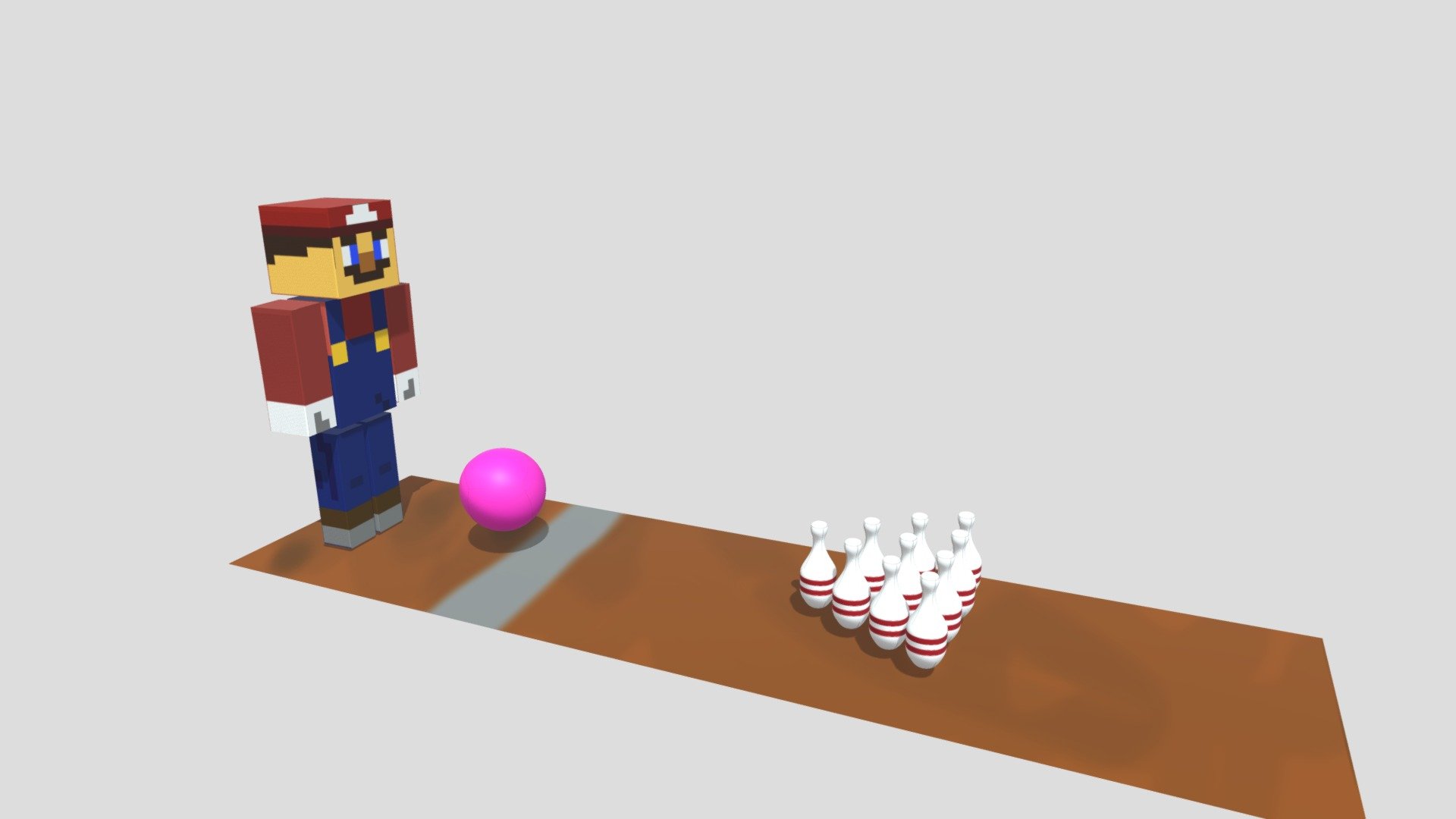 Minecraft Mario Model + bowling settup - 3D model by kuki-ERK [b01632e ...