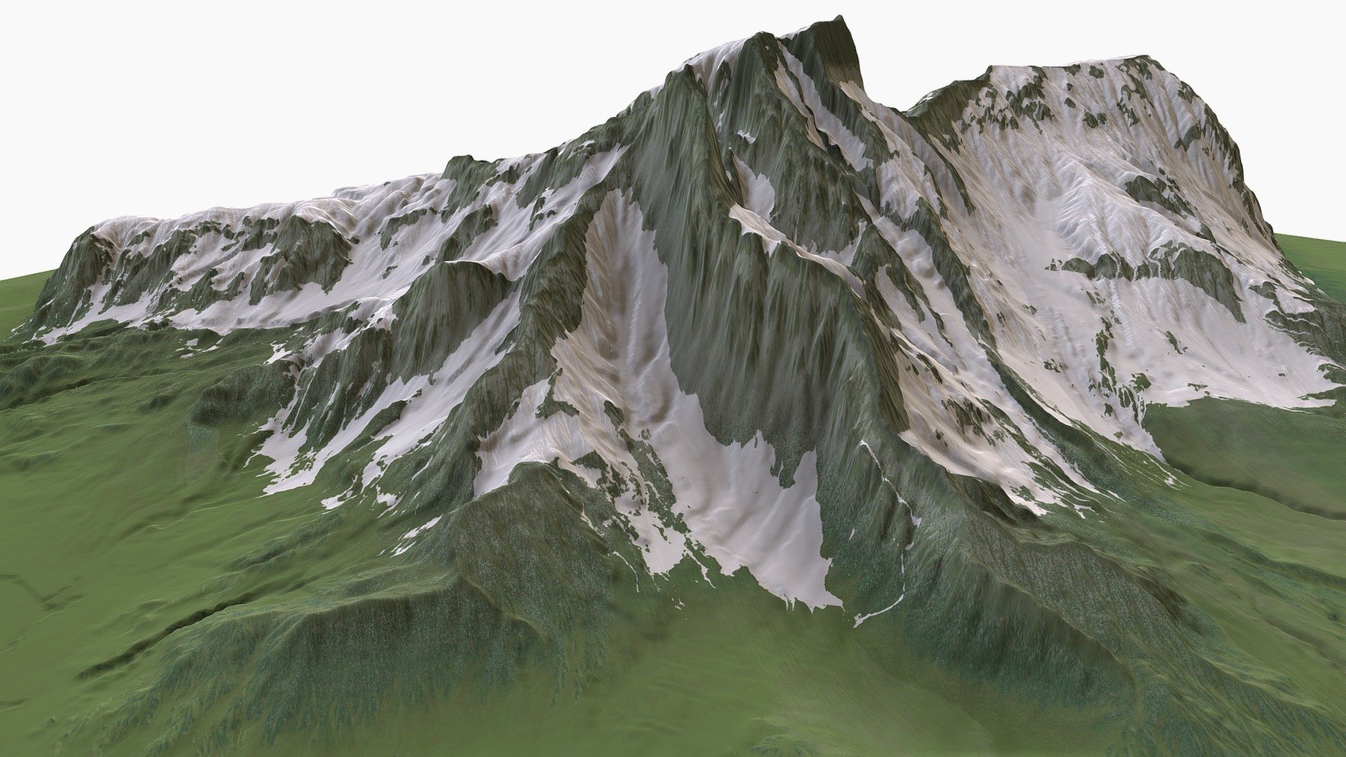 Snow Mountain Terrain / Landscape - Buy Royalty Free 3D model by Studio ...