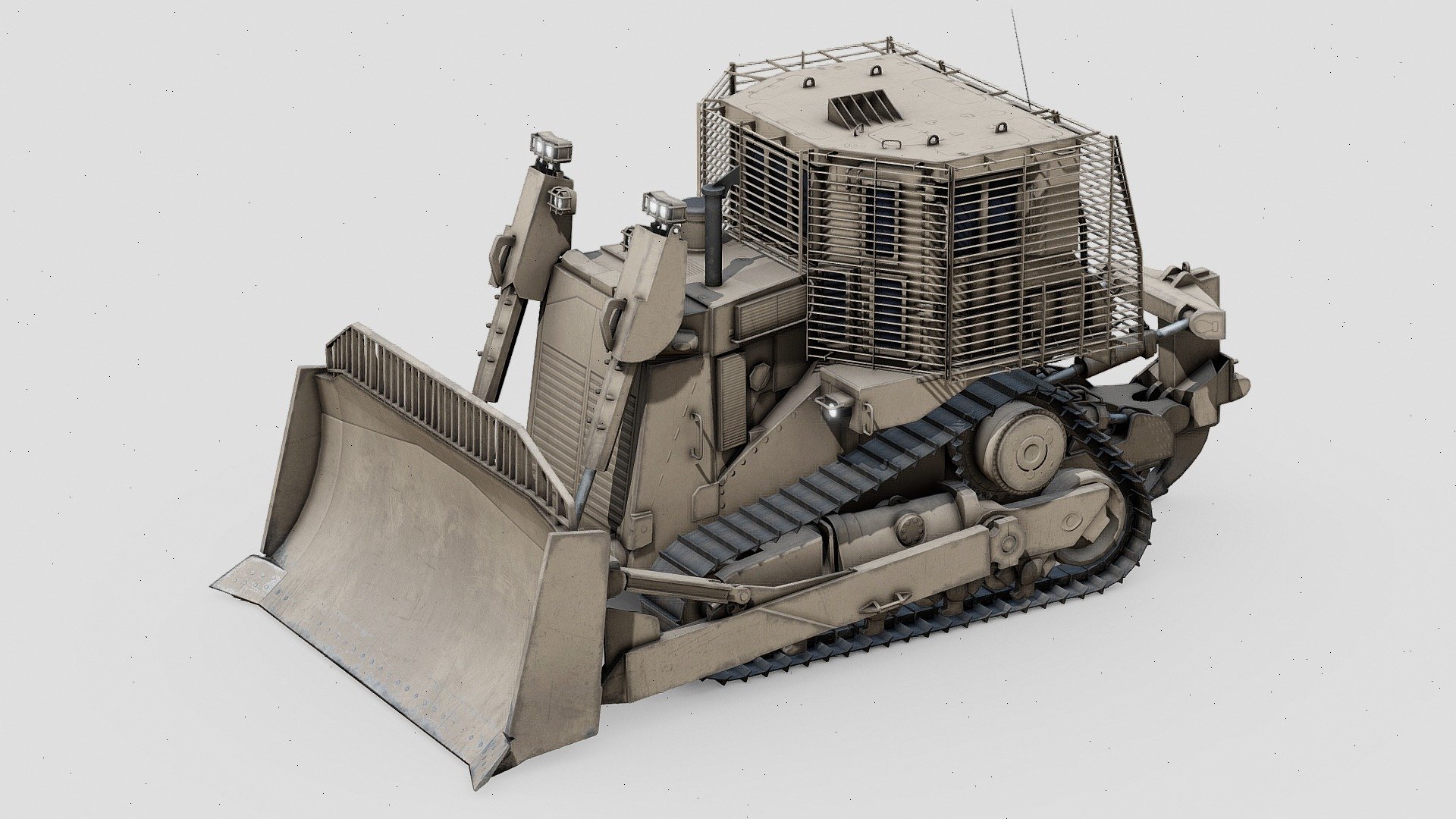 Armoured Bulldozer - 3D model by SpatialNeglect (@jeandiz) [b01cd07 ...