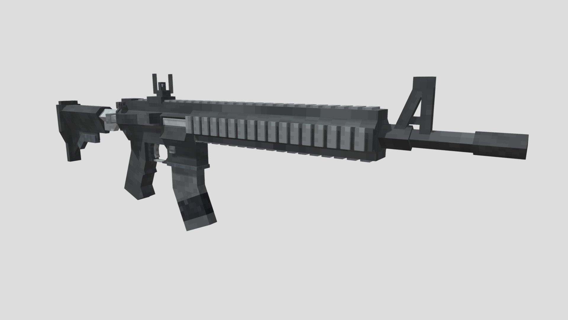 M4A1 Minecraft - 3D model by BartekBW (@rojdanbw) [b01cf32] - Sketchfab
