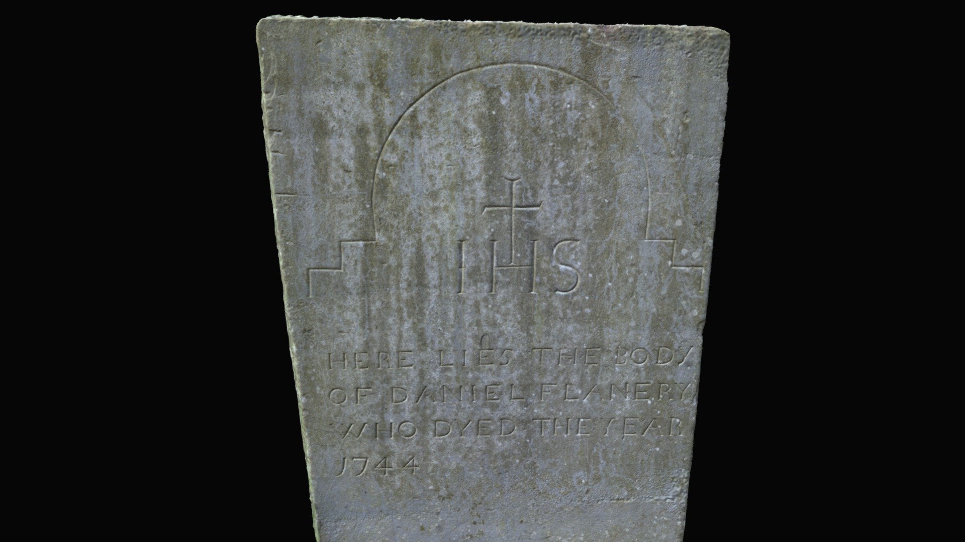 Daniel Flannery (d. 1744) Headstone - Download Free 3D model by ...