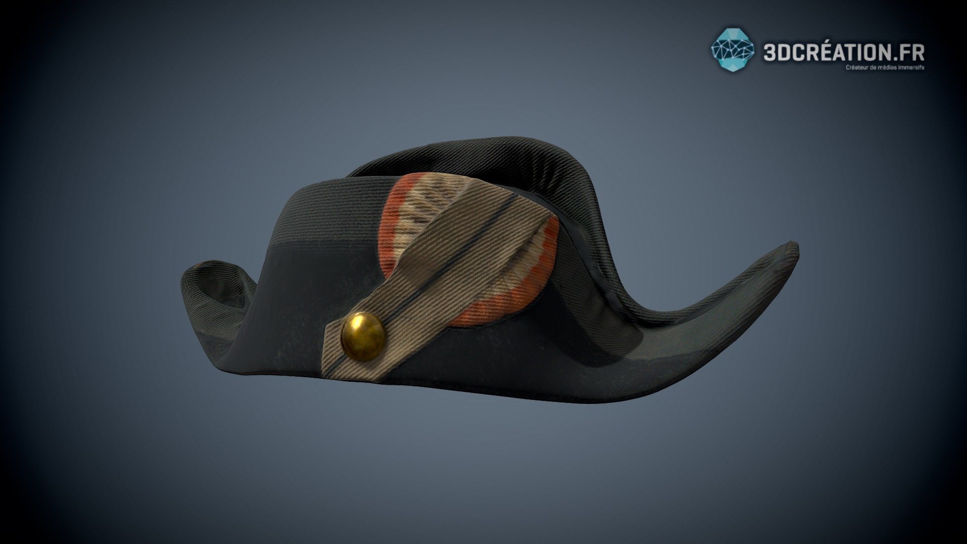 Casque Bicorne Pompier 1870 - 3D model by 3dcreation_lyon [b029a0f ...