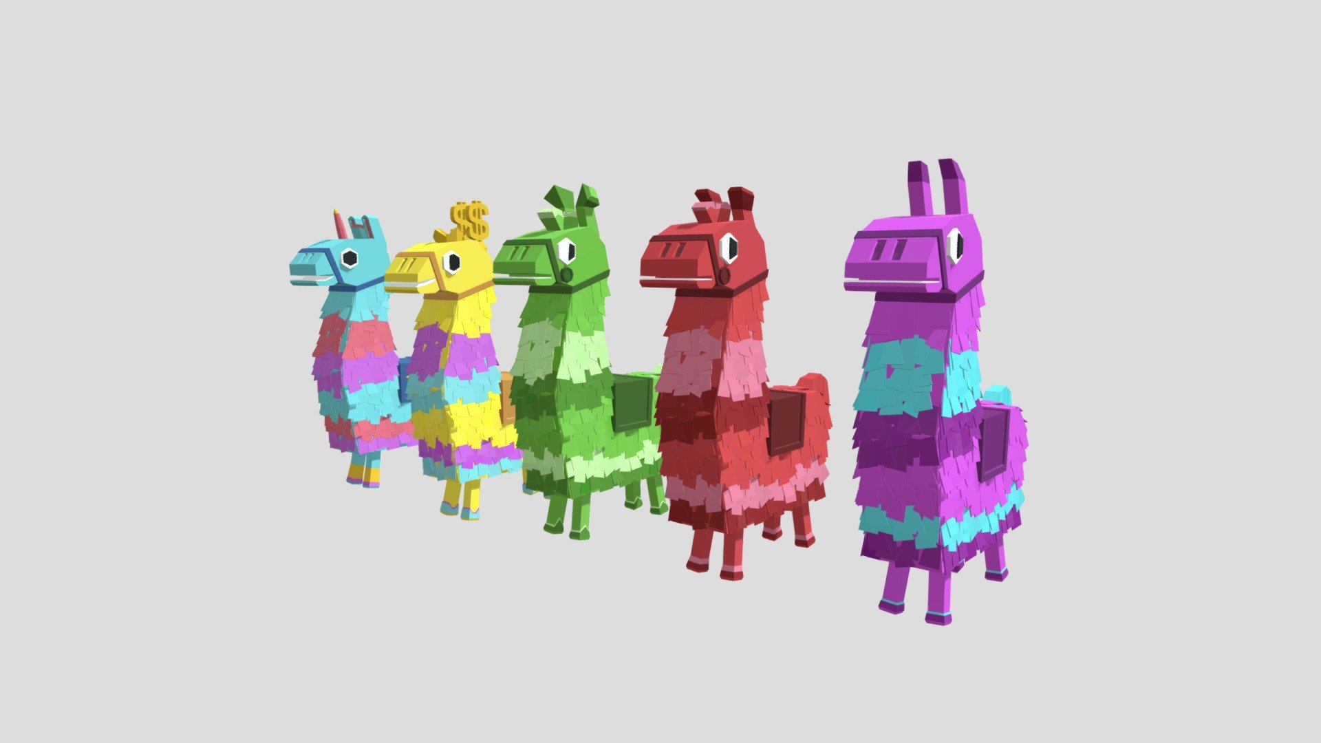 Lama Pinatas low poly - Download Free 3D model by daniel.2U [b02a6f7 ...