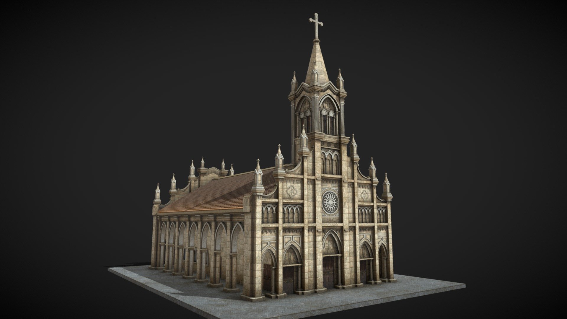 Cathedral church - Buy Royalty Free 3D model by el_cerilla [b02a72b ...
