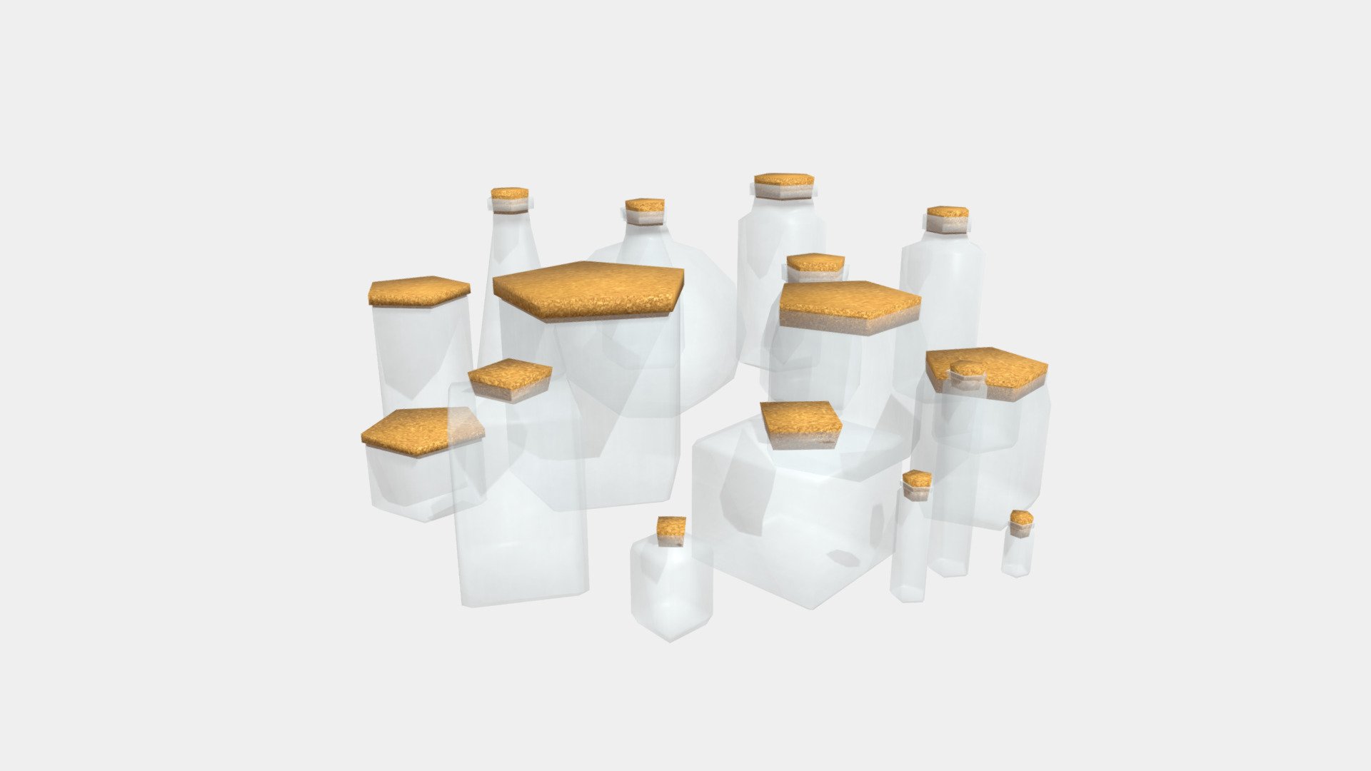 Corked Jars PSX - Download Free 3D model by Bonvikt [b02b9bd] - Sketchfab