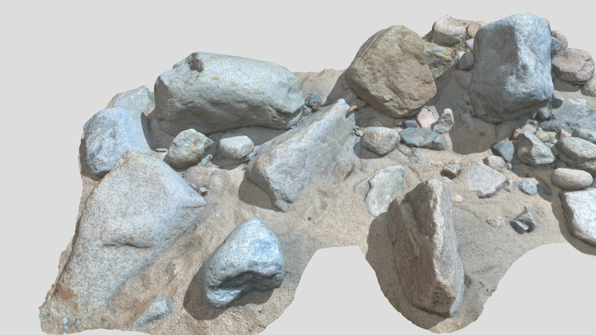 River Stone Pebbles Sand Rocks Scan - Buy Royalty Free 3D model by Per ...