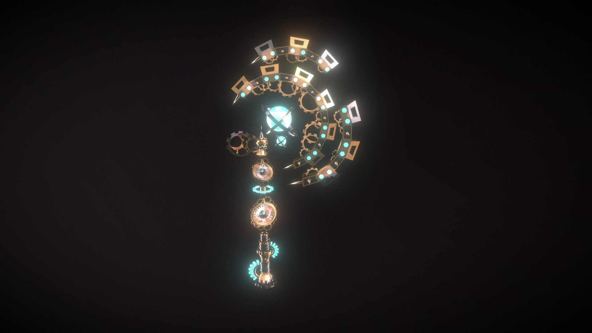 Clock axe (rework & animated) - 3D model by AbsoluteMadLadd [b030613 ...