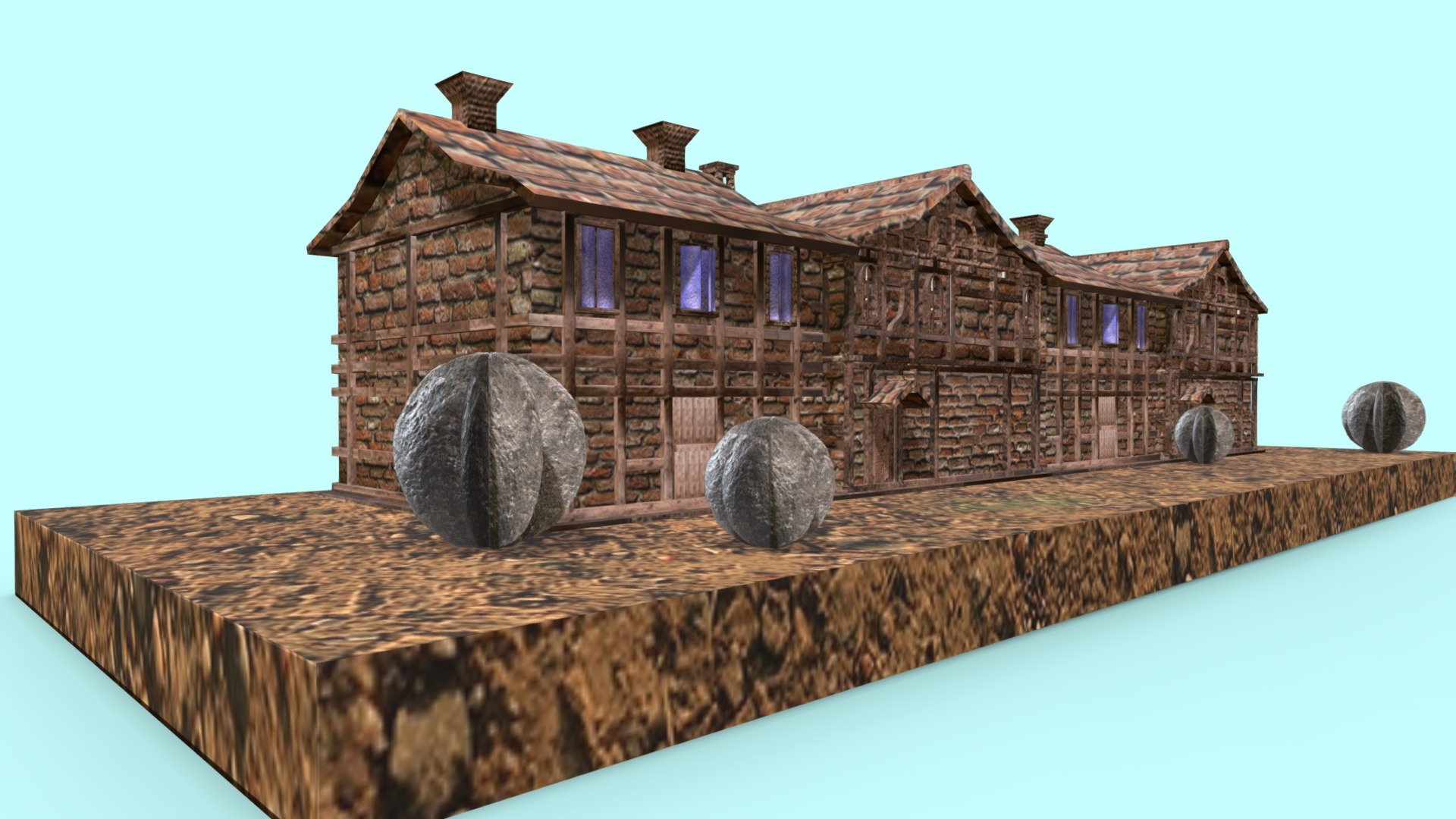 Modular AOT Houses - 3D model by xgall [b03219c] - Sketchfab