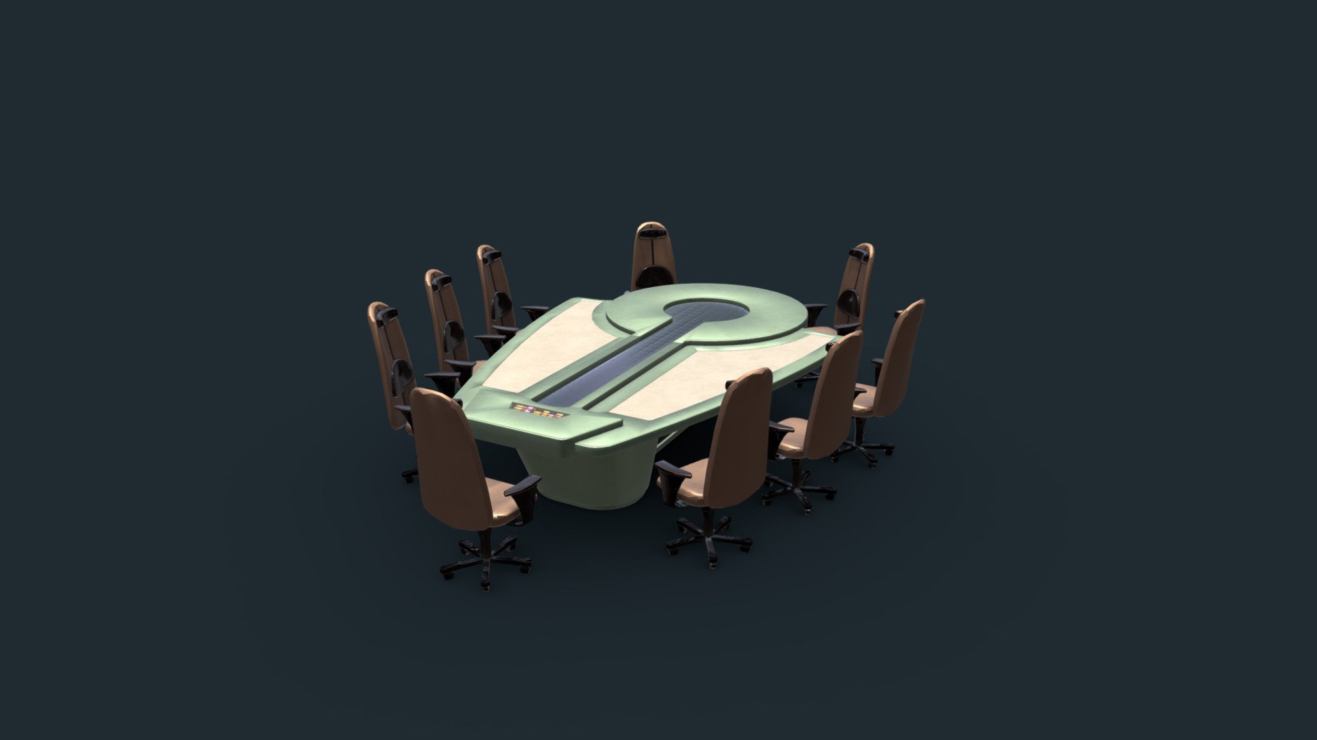 Voyager Conference Table - 3D model by Sailor V Creations ...