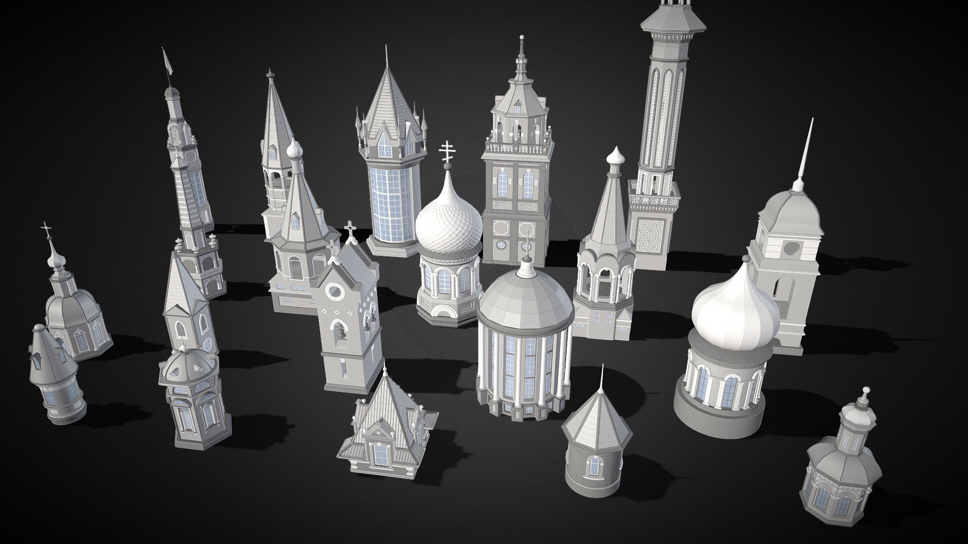 Building Towers Collection 1 - 20 pieces - 3D model by 3d.armzep ...