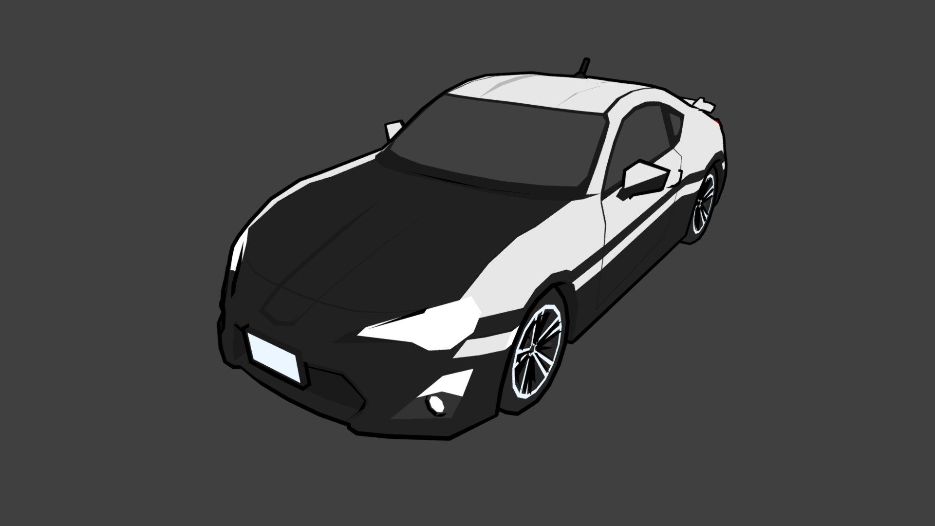 Toyota GT86 2012 Panda - 3D model by Mub (@alfinmub) [b0399ac] - Sketchfab