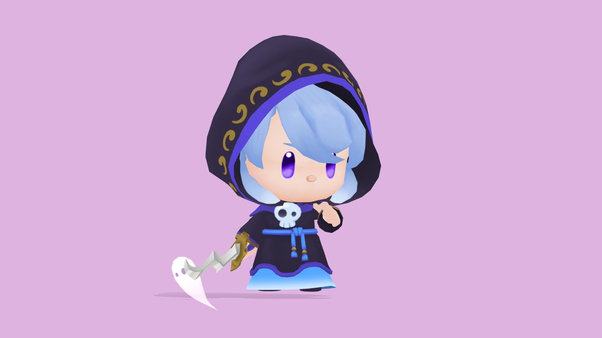 Cute RPG Character - Necromancer - Buy Royalty Free 3D model by SEMA ...