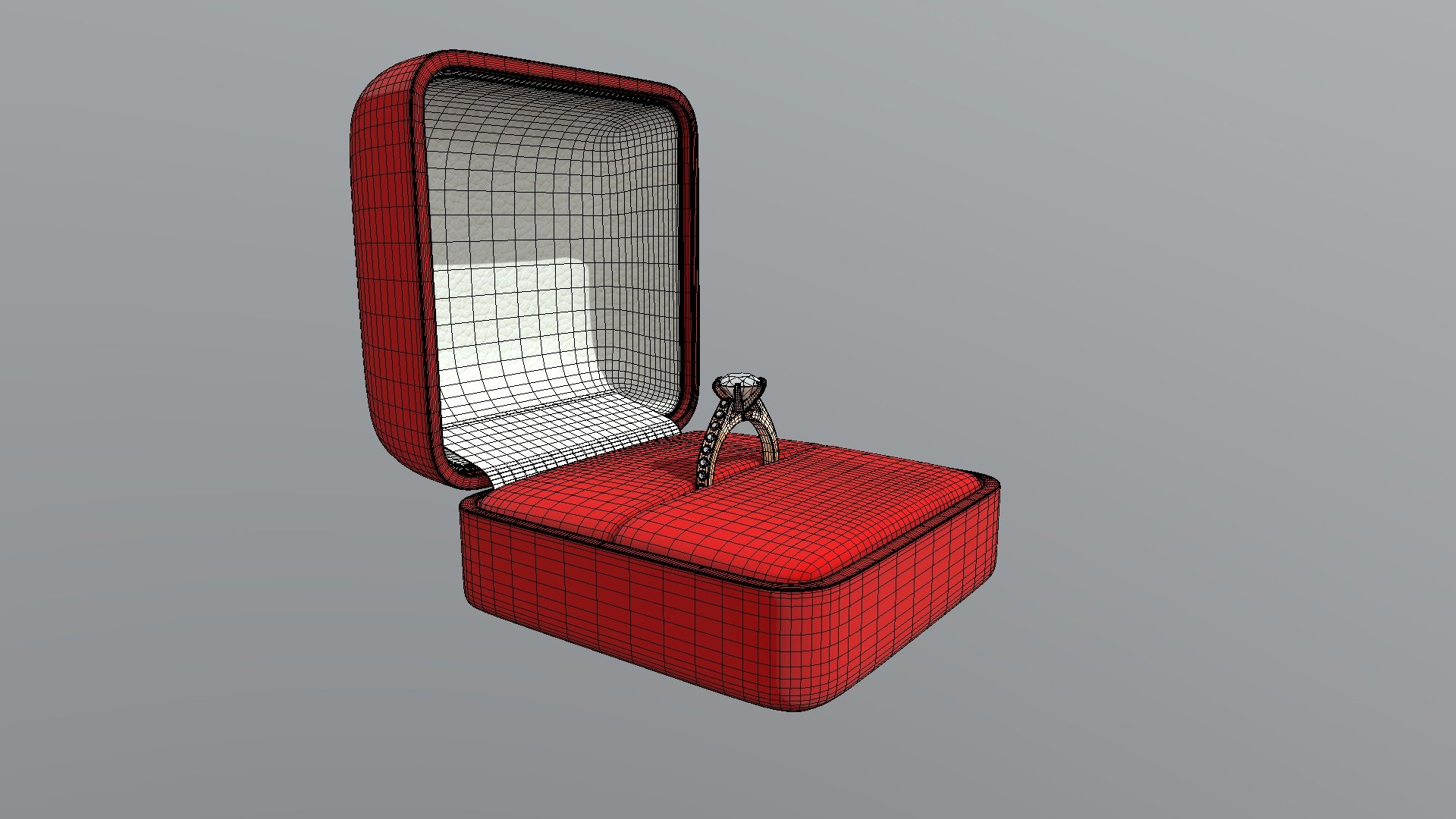 Wedding Ring in a square box - 3D model by bonafidexus [b03b157 ...