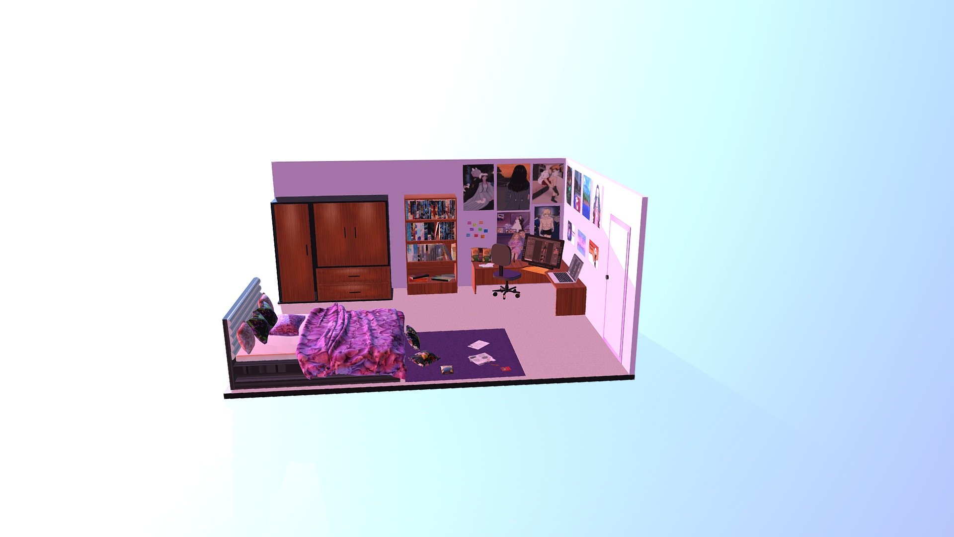 Digital Artist's Room - 3D model by Julie Pearl Ferguson ...