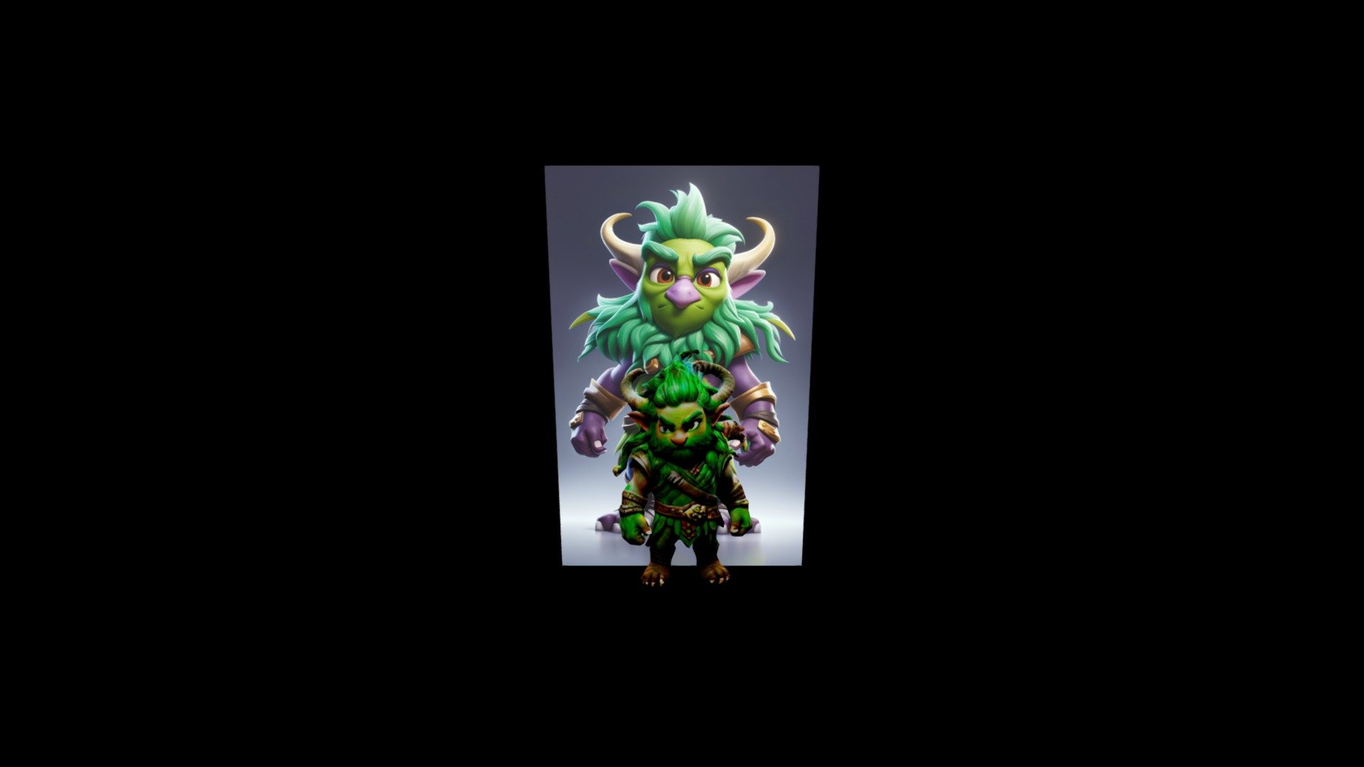 a cartoon character of a green troll, stylized 3 - Download Free 3D ...