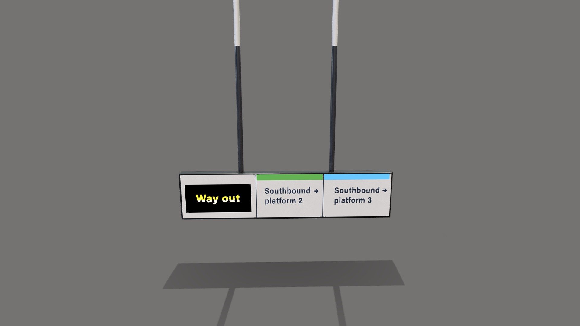 'way out' sign - Download Free 3D model by Sousinho [b03ec65] - Sketchfab