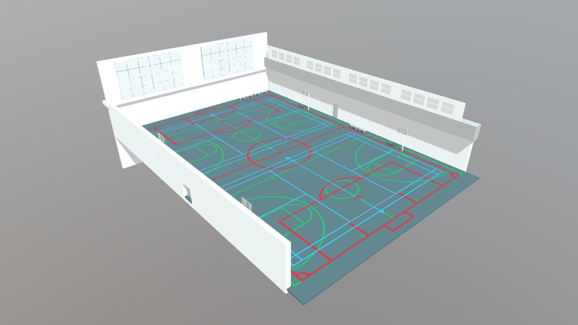 Sports Hall.c4d - 3D model by purpleagency [b04241c] - Sketchfab