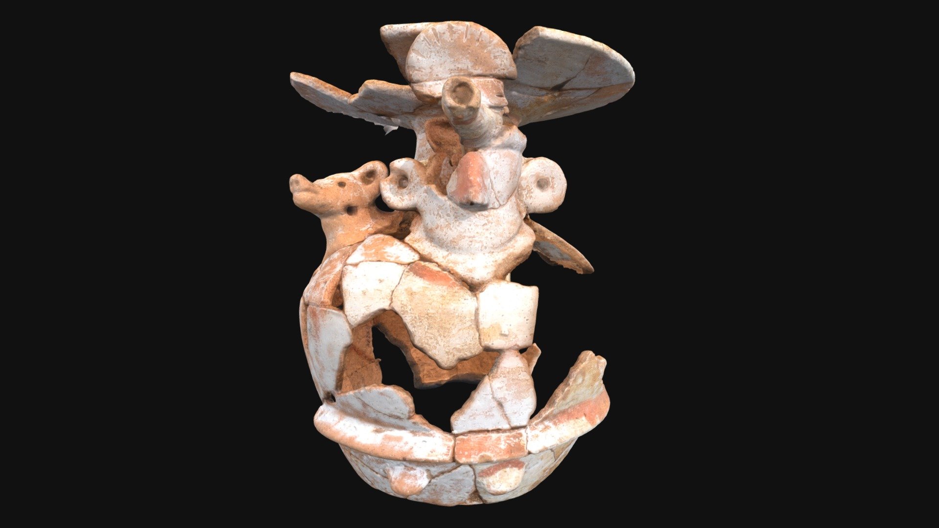 Recuay effigy "paccha" vessel w/ attendants - 3D model by PIARA Peru ...