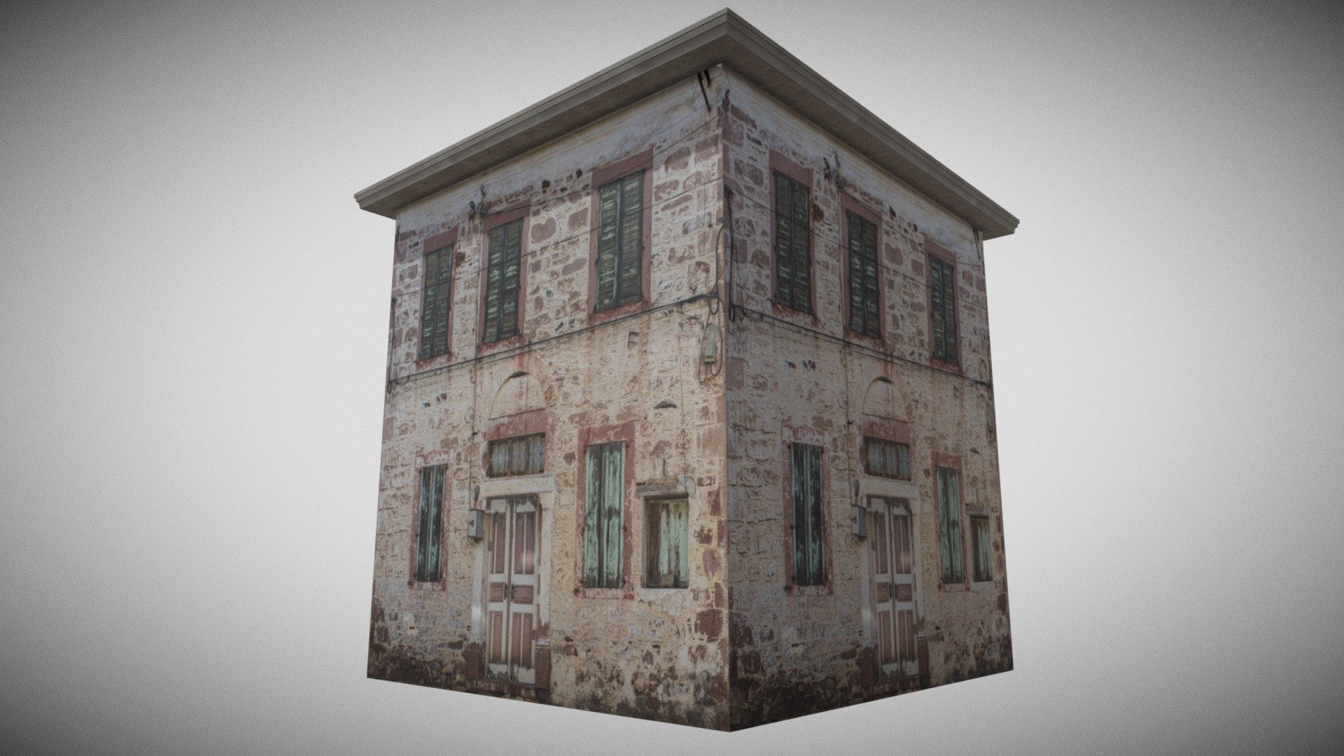 3D old low poly building model - 3D model by nvere [b04a0bf] - Sketchfab