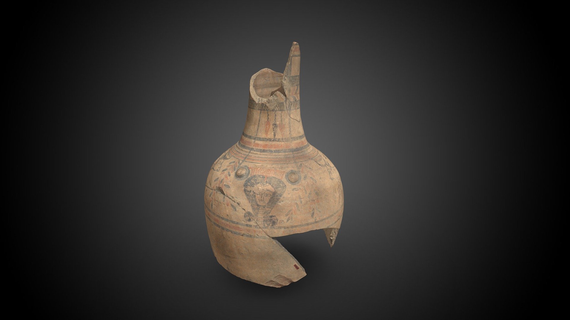 Painted Jar - 3D model by Museo Egizio (@Museoegizio) [b04b13e] - Sketchfab