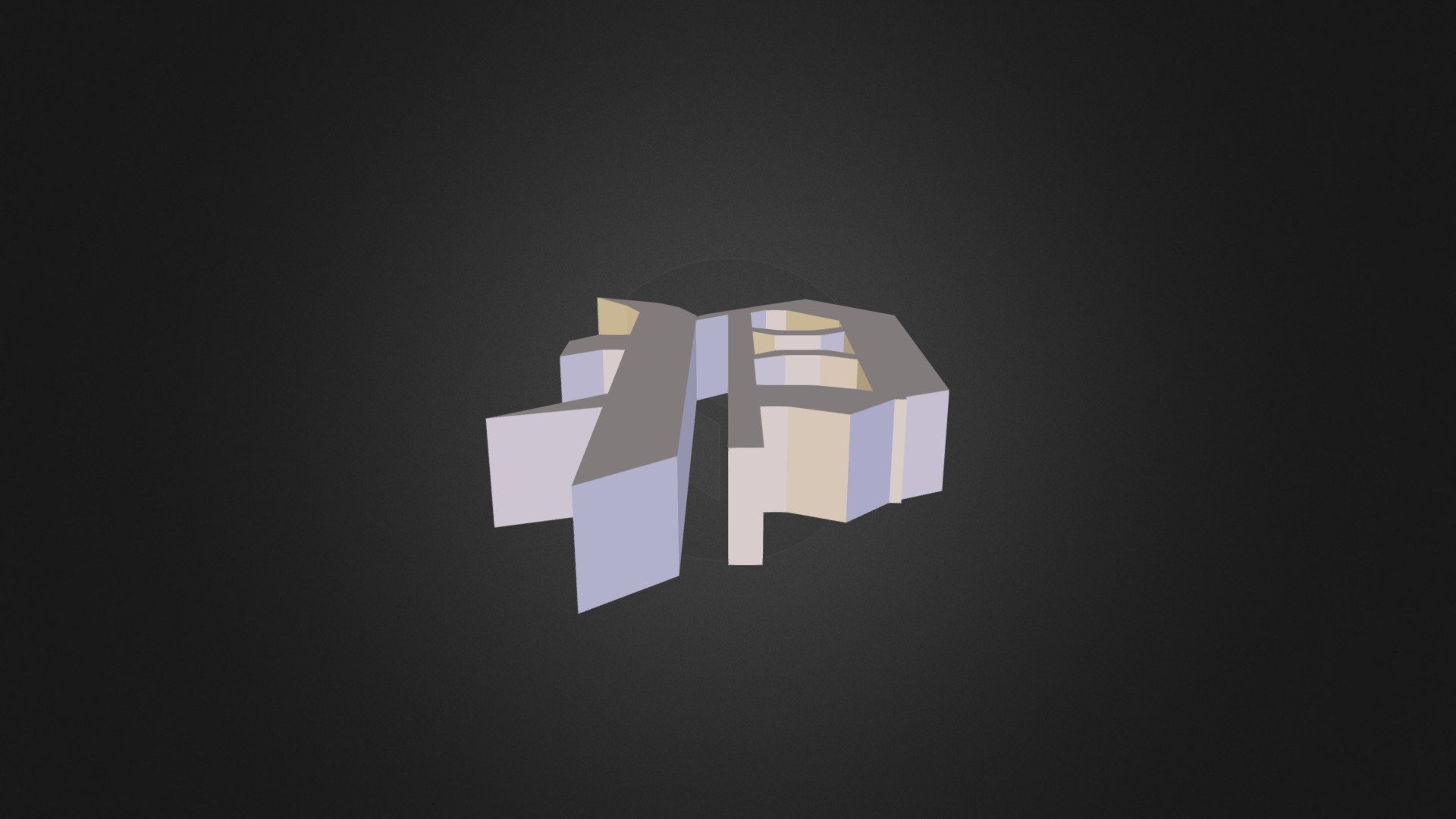 LeTTeR P (Goth) - 3D model by 3dindustries [b04d5d6] - Sketchfab