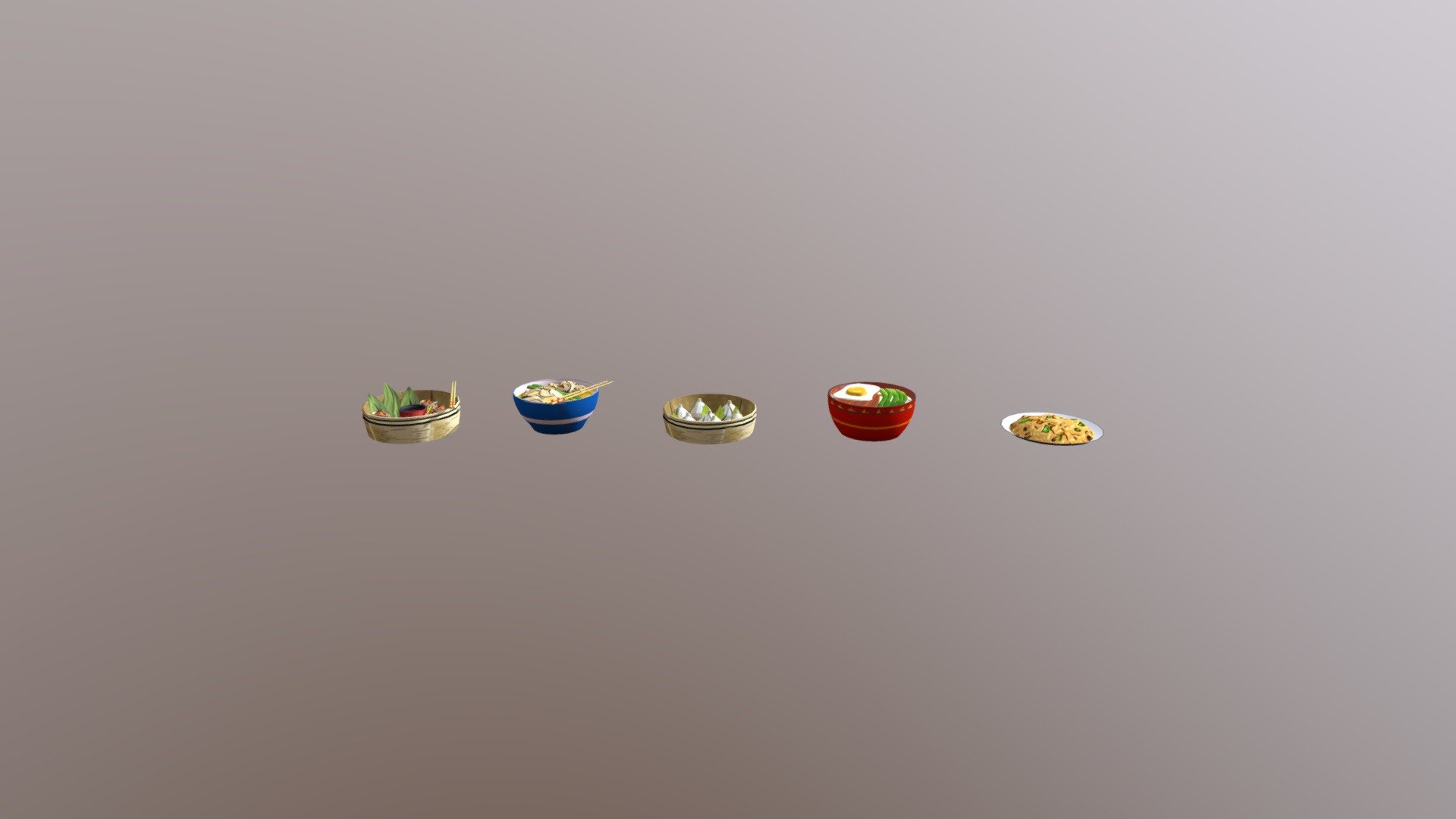 Chinese Dishes - 3D model by fgames [b05924d] - Sketchfab