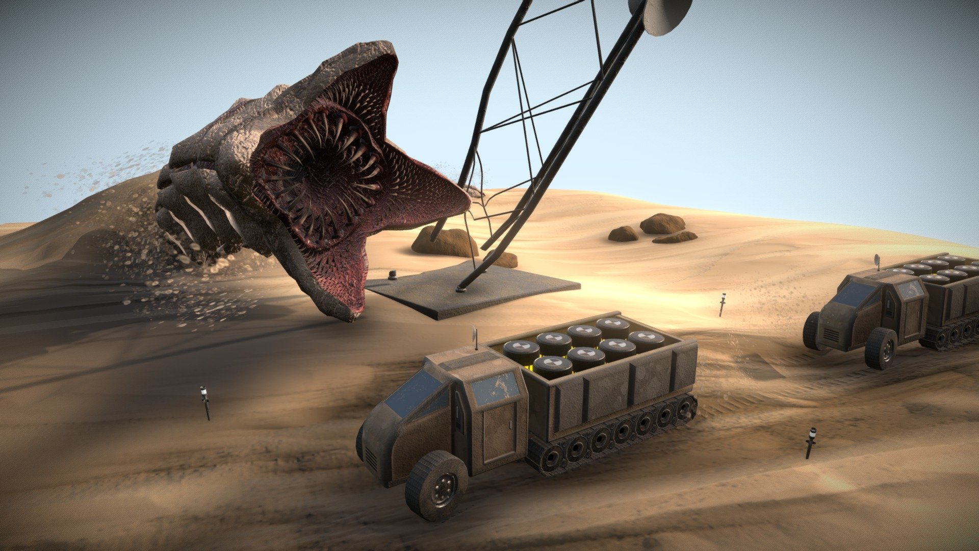 Sandworm Attack - 3D model by Ajsauer [b05f953] - Sketchfab