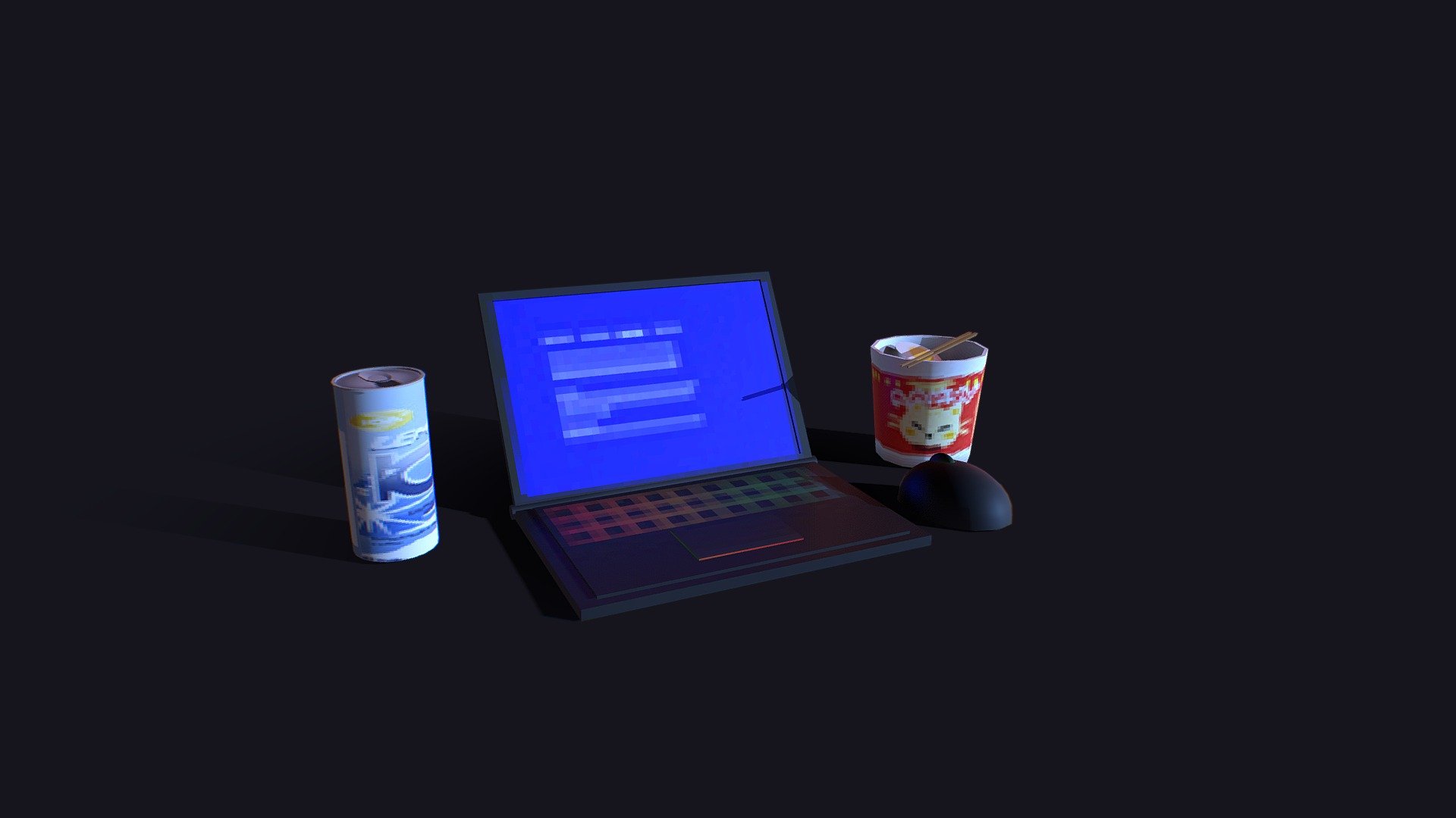 Late Night Study Props - 3D model by zer023 [b05fc86] - Sketchfab