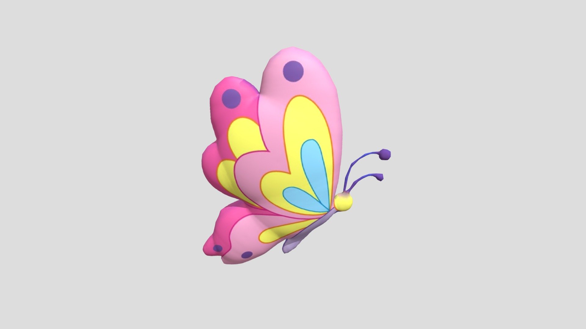 Kupu-kupu 3D - 3D model by rfadiafitri [b062167] - Sketchfab