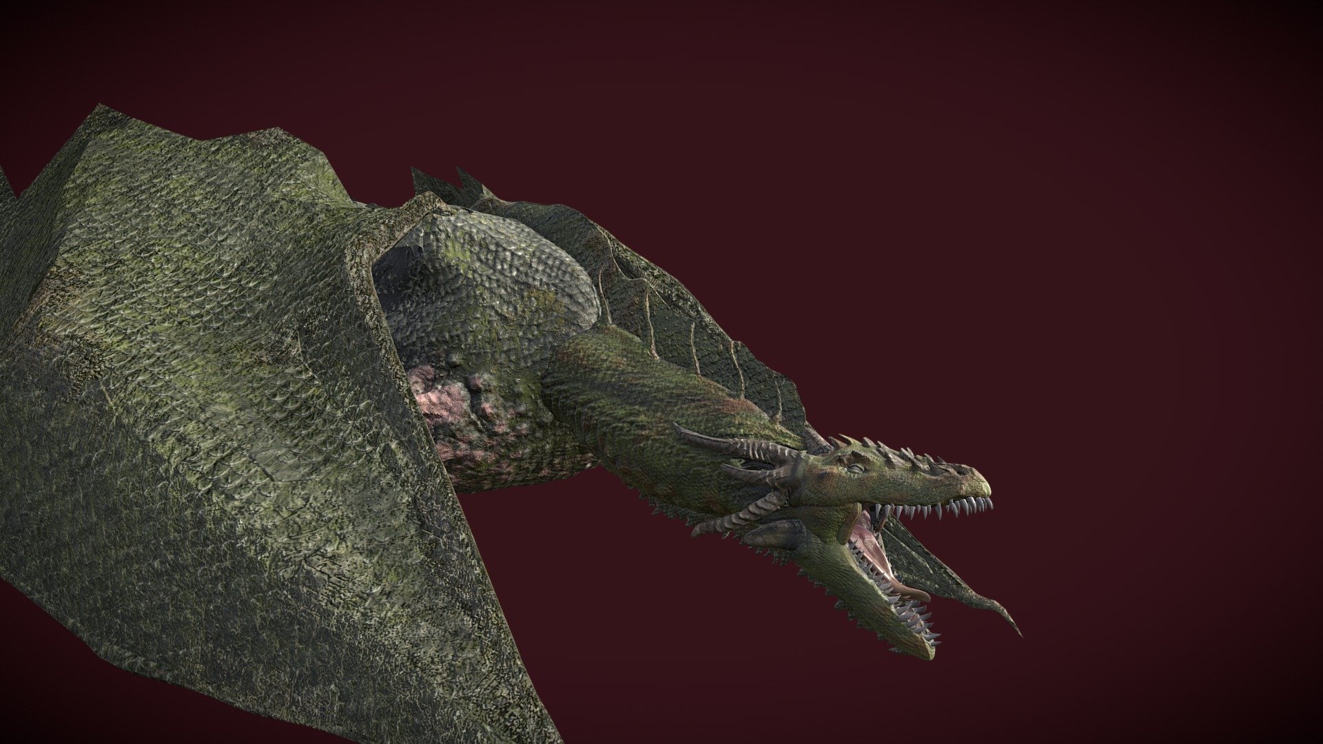 angry green dragon - 3D model by youstosmouner7 [b062611] - Sketchfab