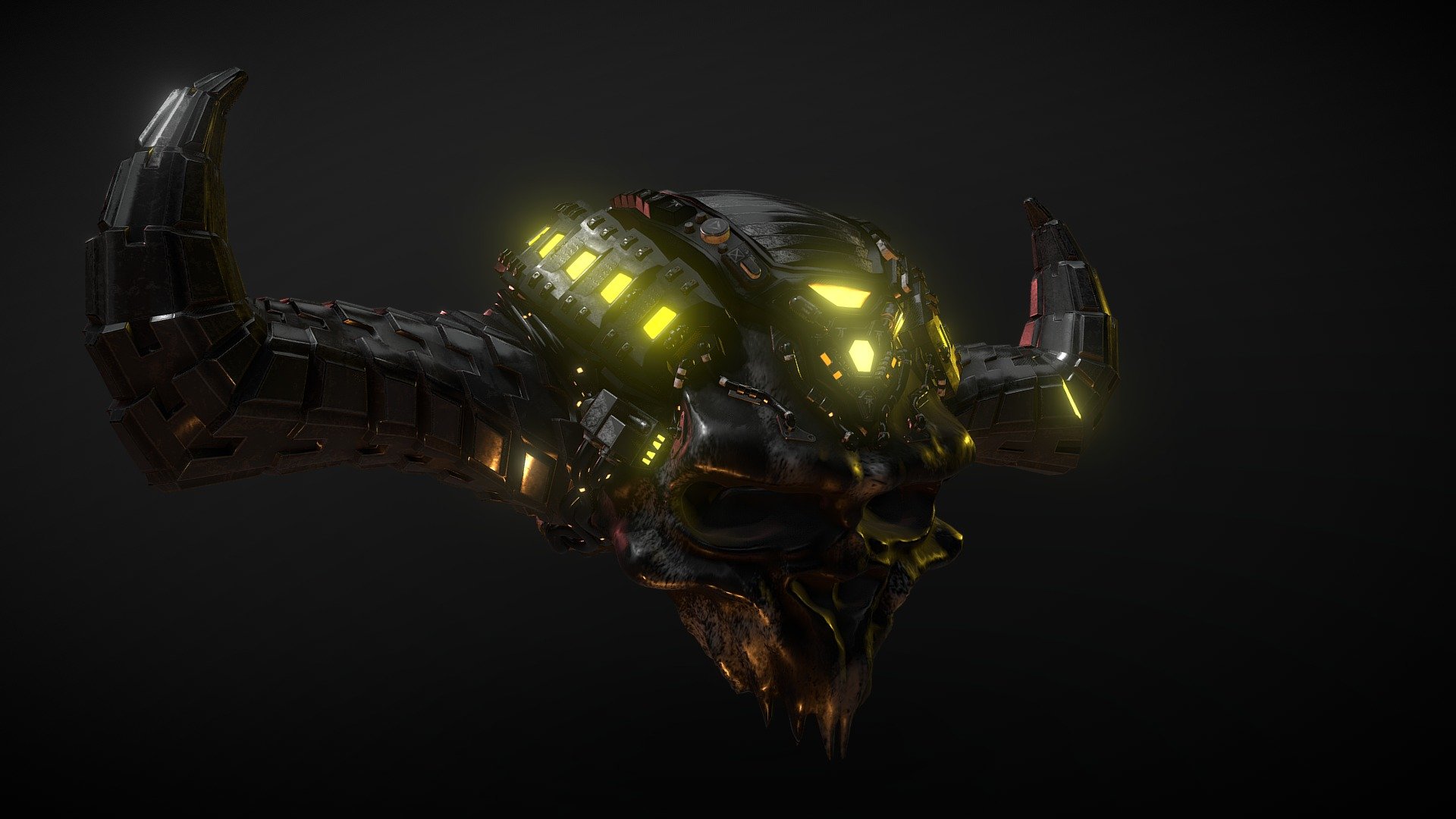Cyber Skull - Download Free 3D model by Vorsutus (@Crimson42) [b062a52 ...