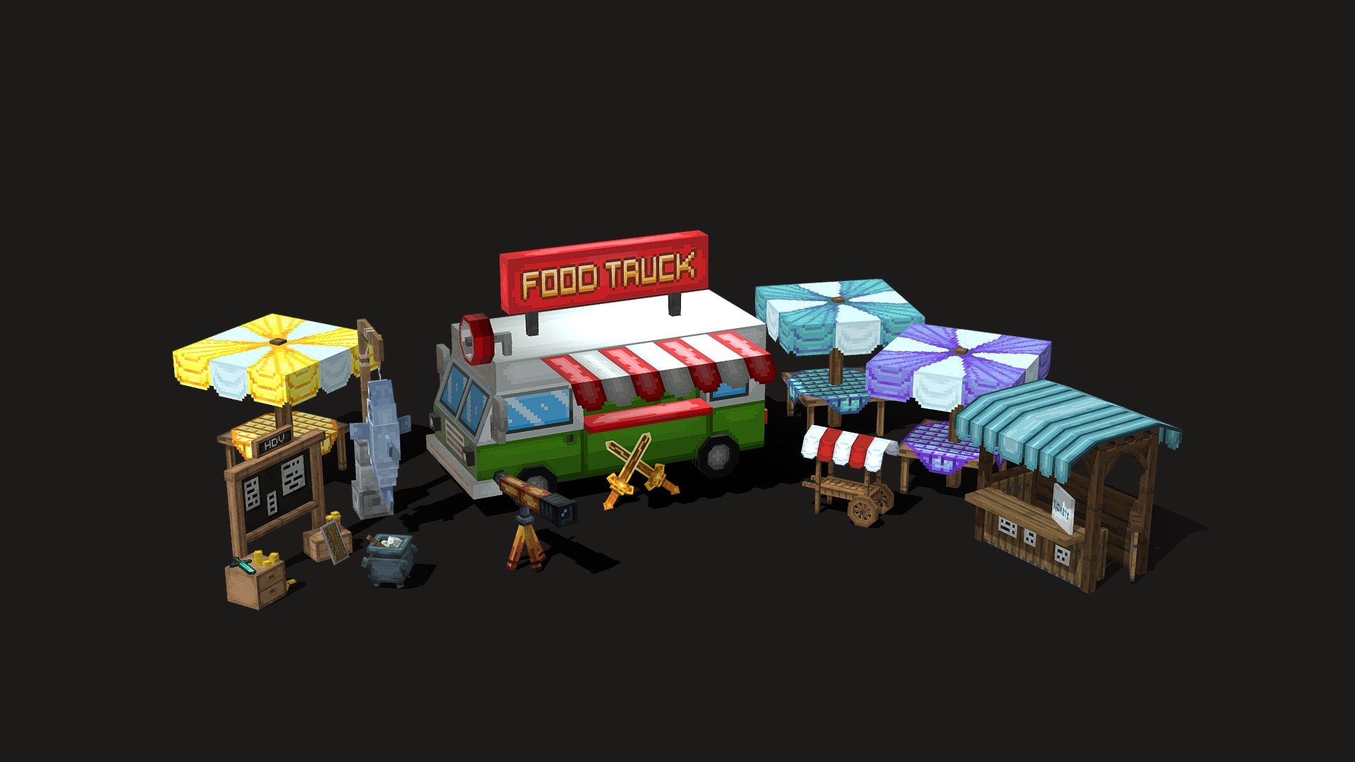 Evolucraft3 - hub decorations - 3D model by Yassou (@miss.yas.mc ...