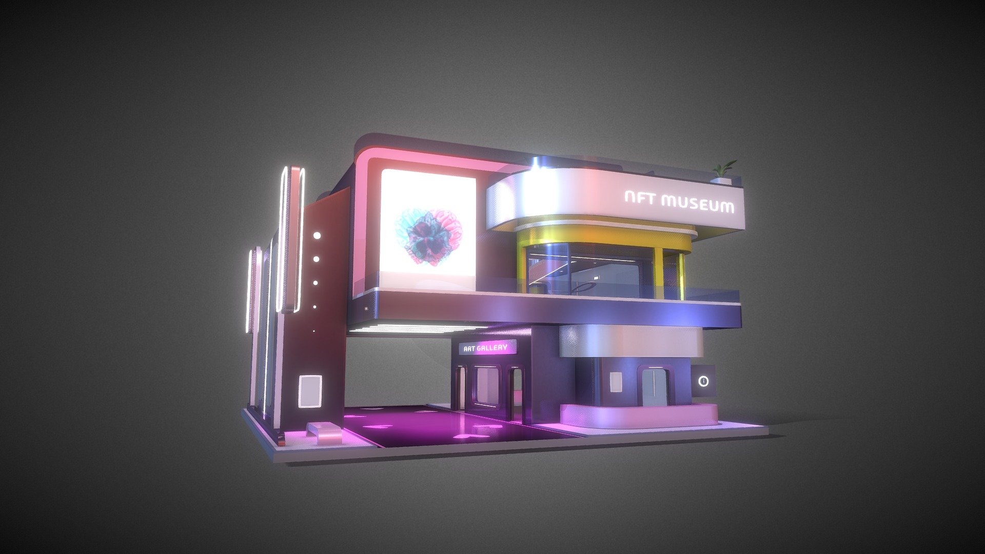 Open Source NFT Museum Template - 3D model by Low Poly Models ...