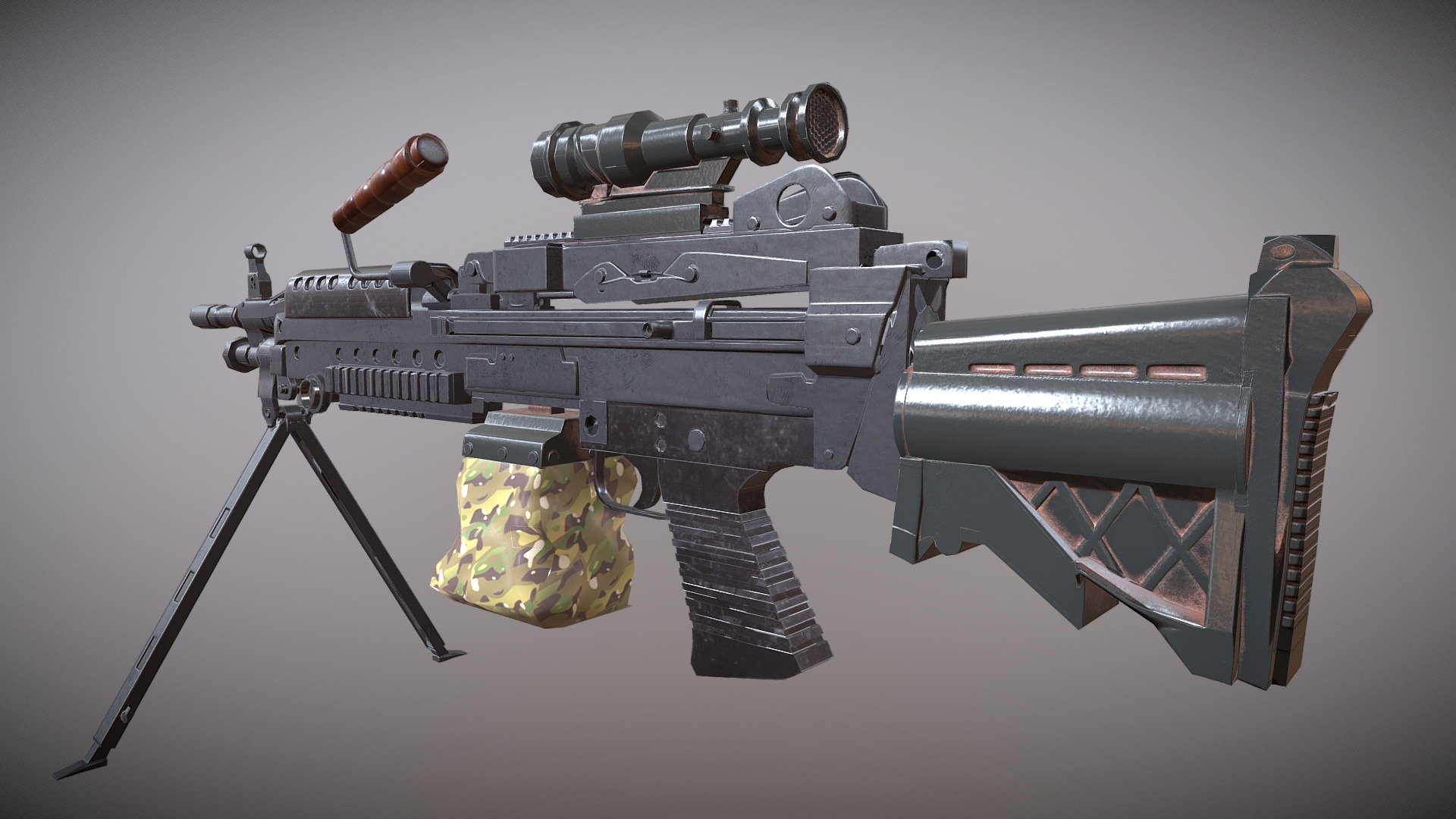 M249 - 3D model by Mindaugas.Virbickas [b0677a8] - Sketchfab
