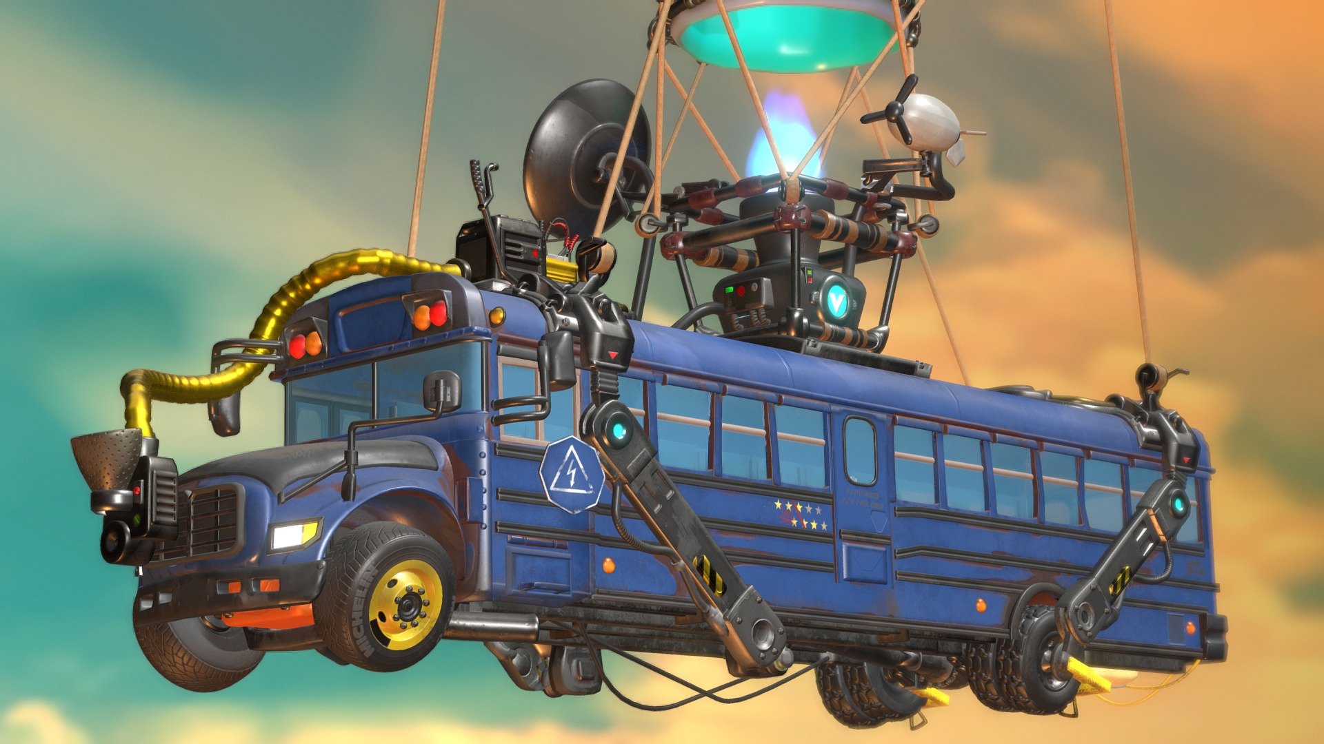 BATTLE BUS Download Free 3D Model By Alyona Shek ShekAlena