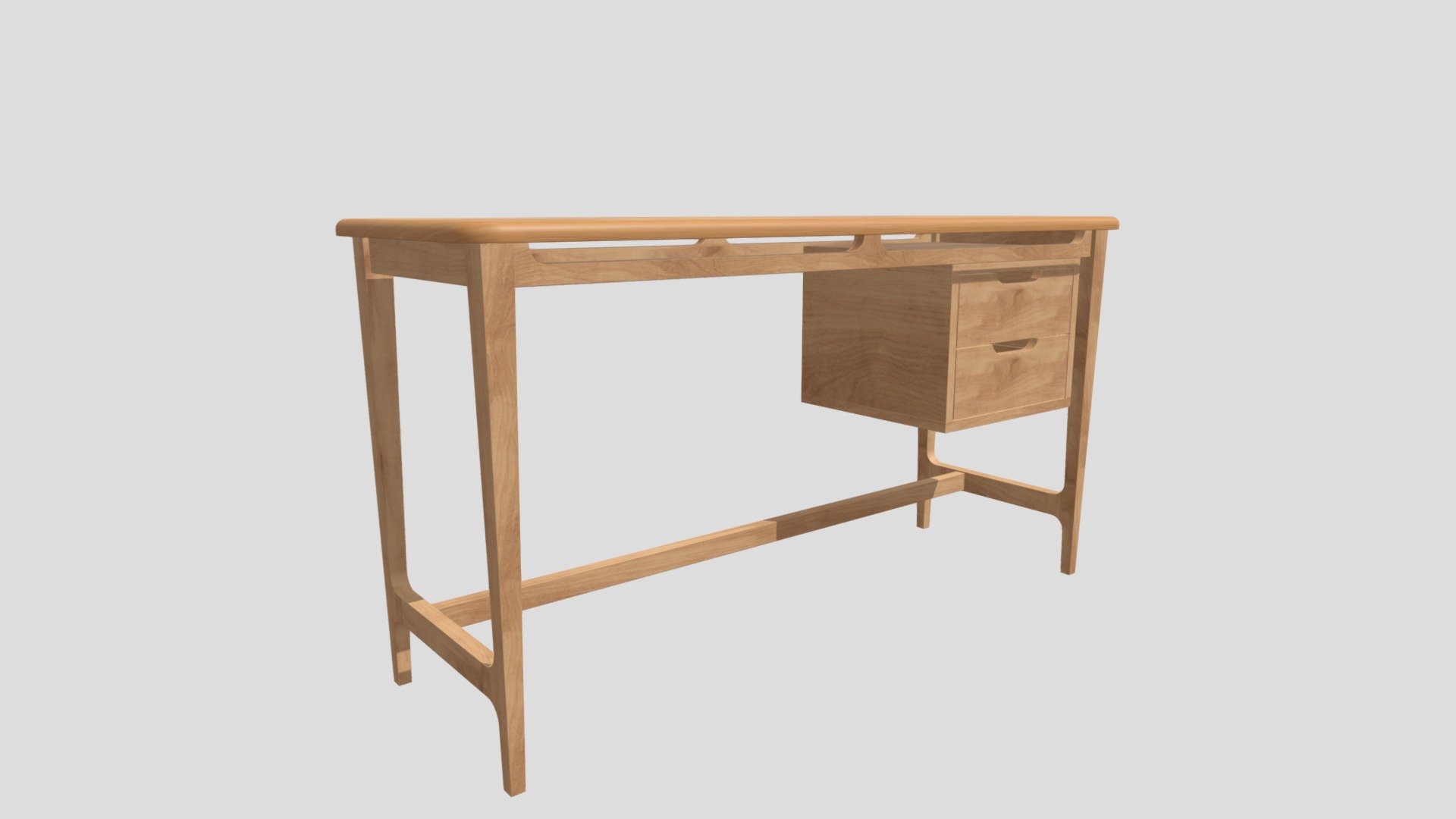Wooden Desk Viena (Blender archive) - 3D model by freela3d_marcos ...