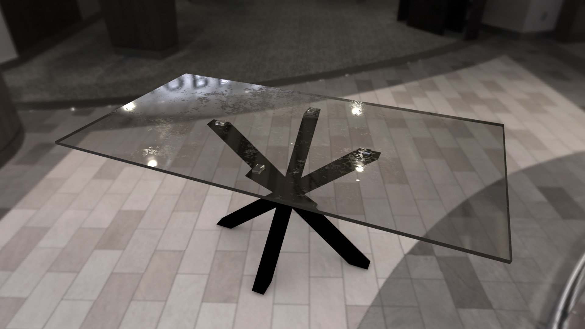 Glass waiting room table - Download Free 3D model by s7ntech [b06a2ec ...