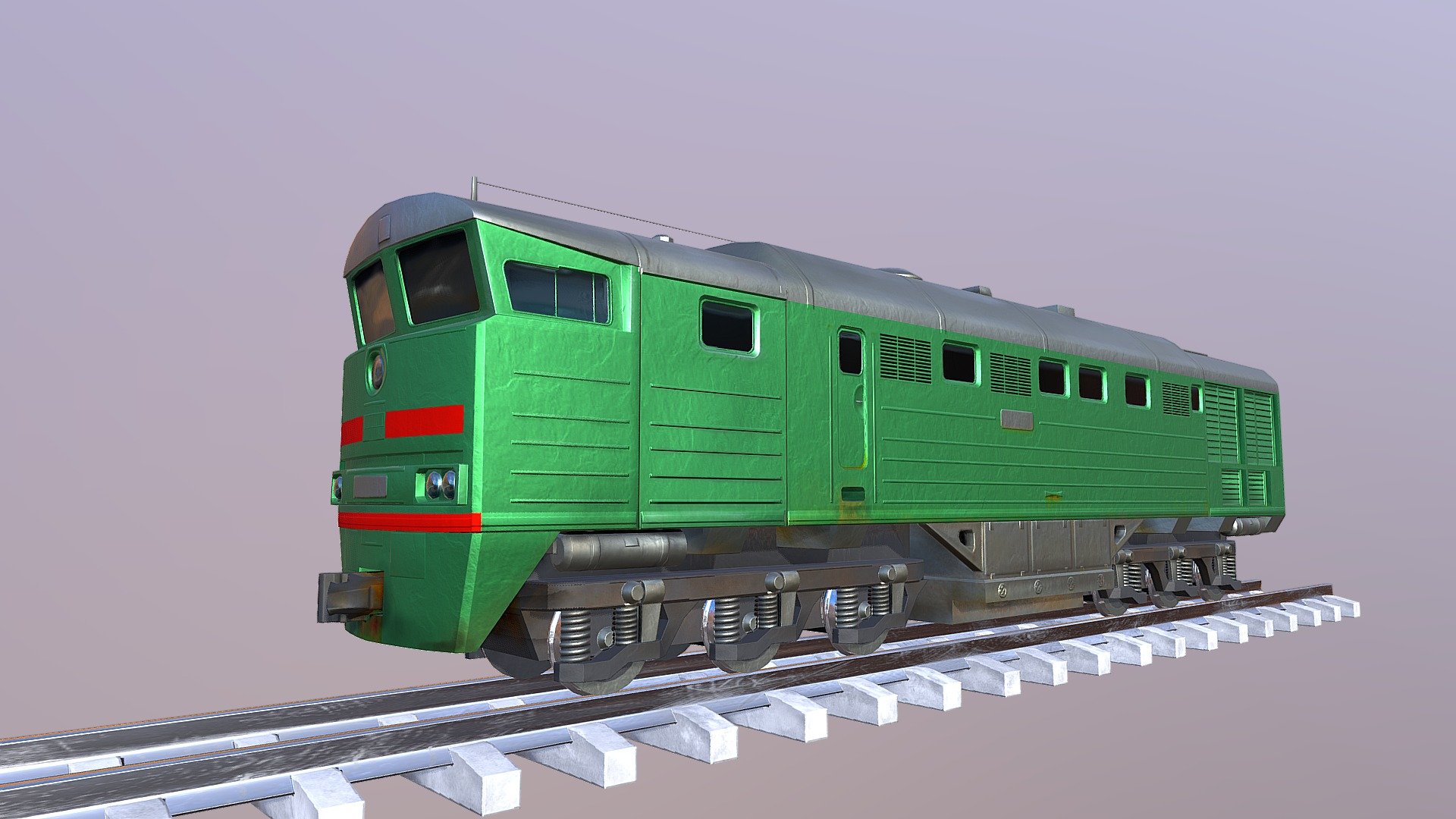 Locomotive 2TE116 - 3D model by Derlvenner [b079b75] - Sketchfab
