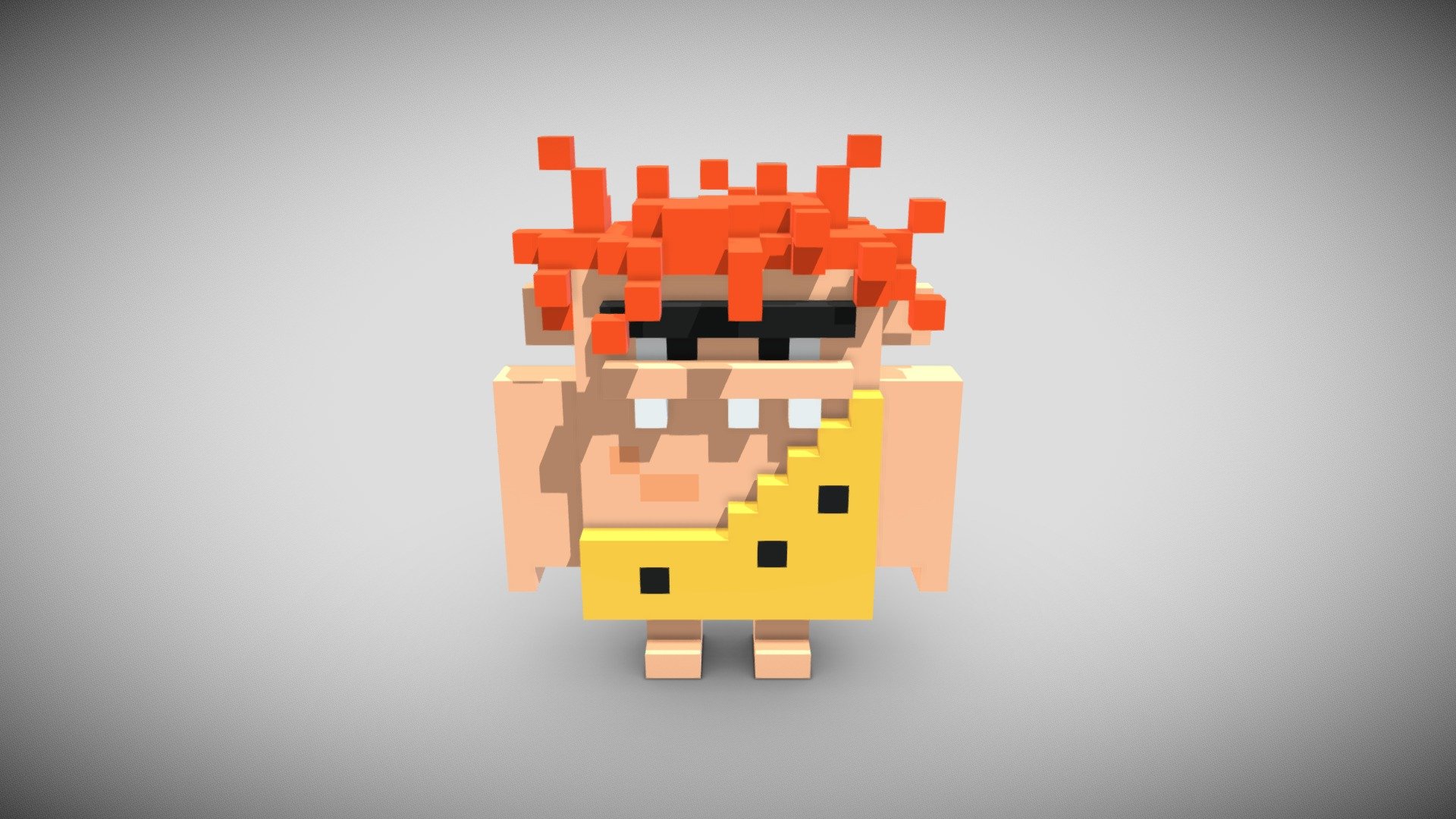 Voxel Art Caveman - 3D model by CarlosVGu [b07bb98] - Sketchfab