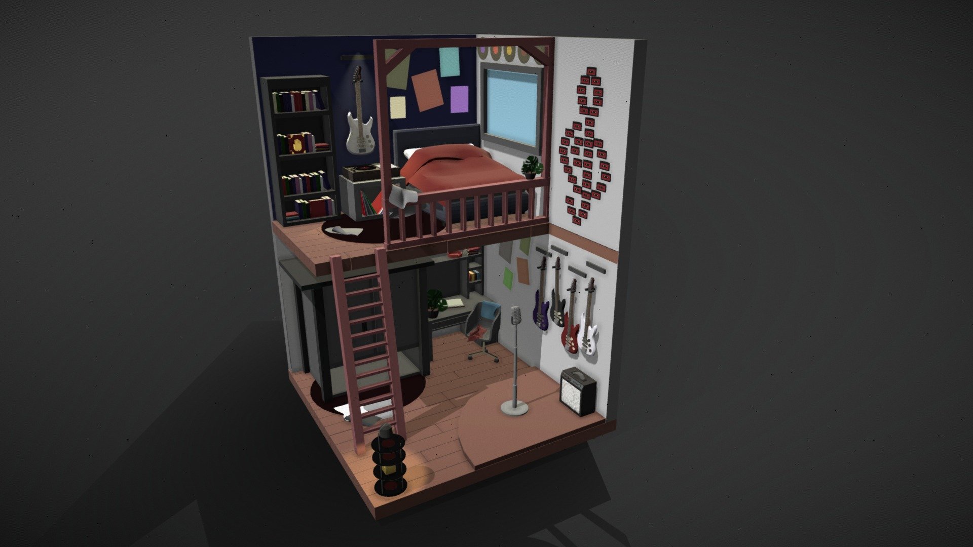 my room - 3D model by Poezusu [b07e9e6] - Sketchfab