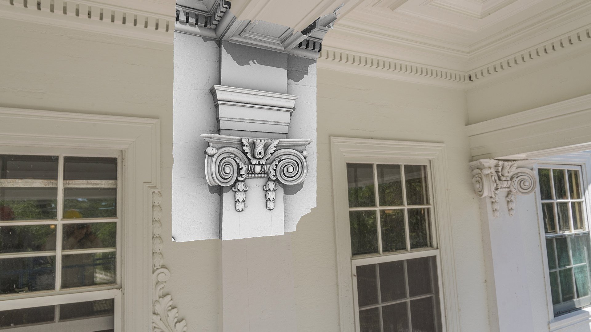 Plum Orchard Mansion Plaster Festoon - 3D model by University of South ...