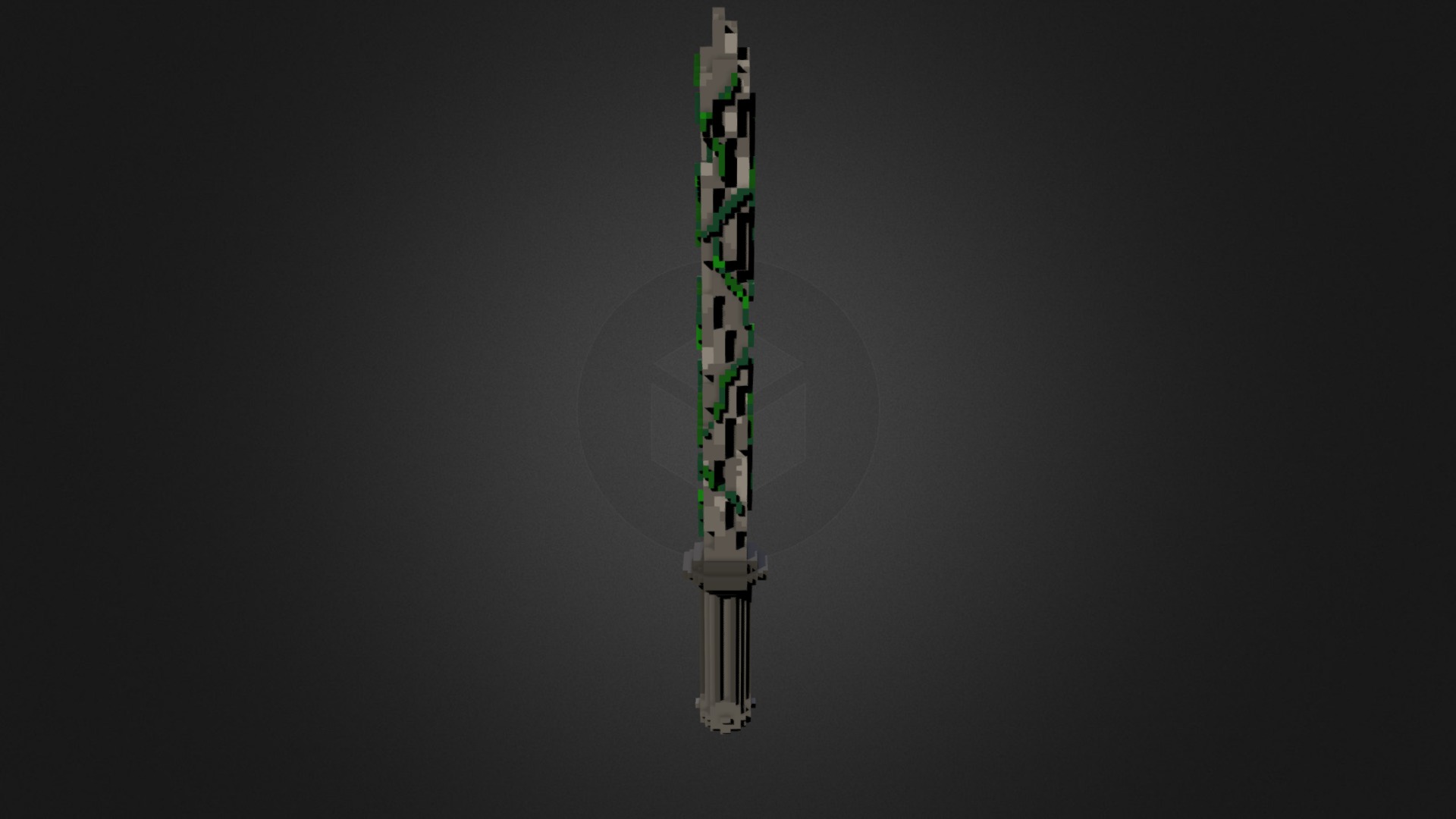 Voxel stone vine sword - 3D model by Chara_Dreemurr [b08092b] - Sketchfab