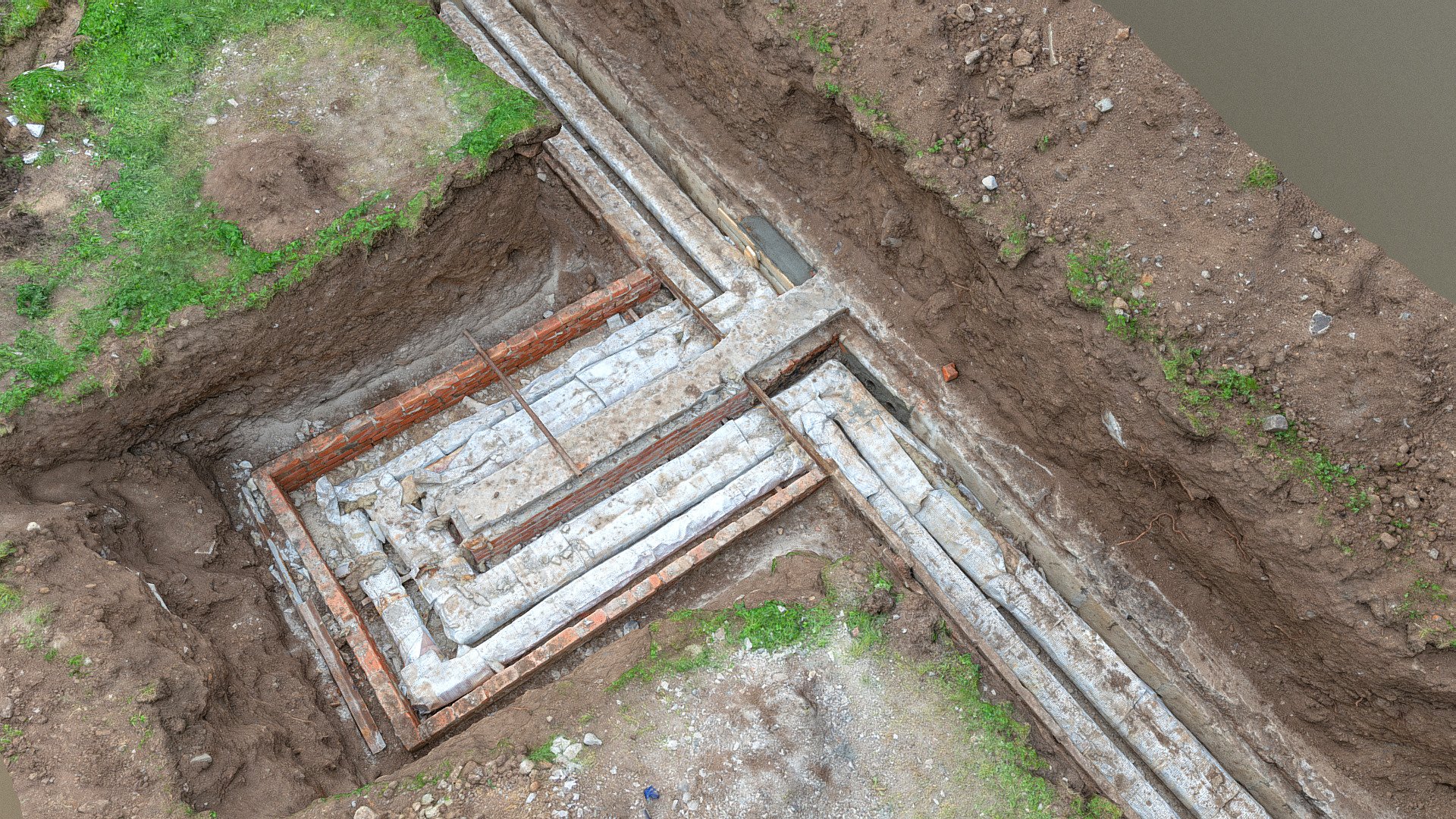 Underground Pipeline construction site - Buy Royalty Free 3D model by ...